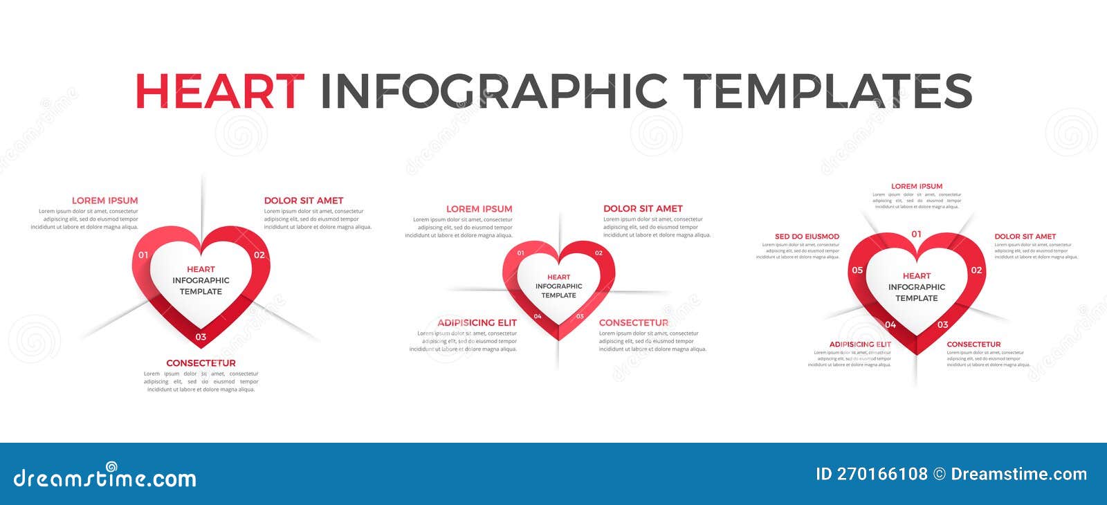 Heart Infographics stock vector. Illustration of presentation - 270166108