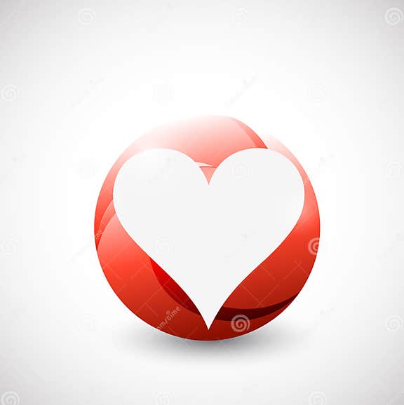 Heart Inside a Circle Illustration Design Stock Illustration ...
