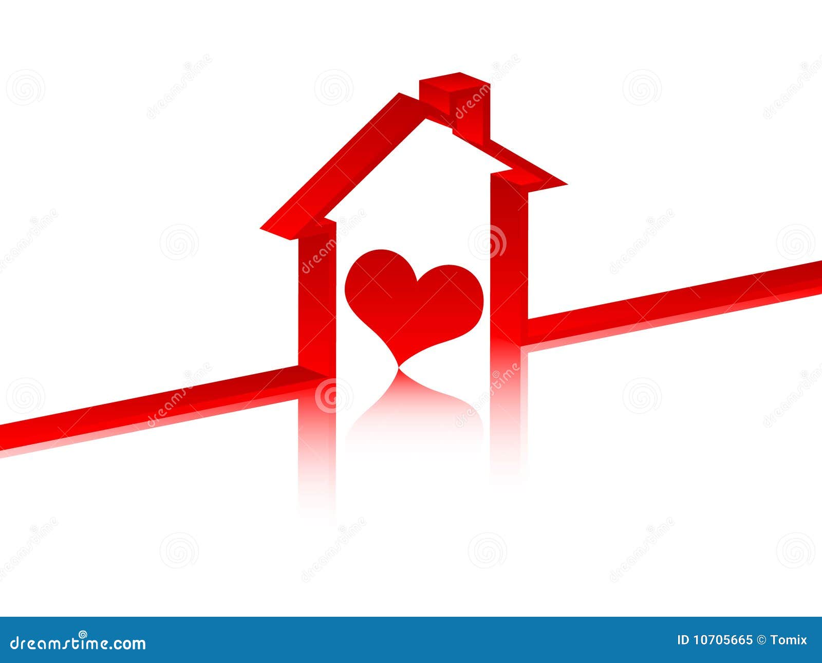 Heart inside in house stock vector. Illustration of clipart - 10705665