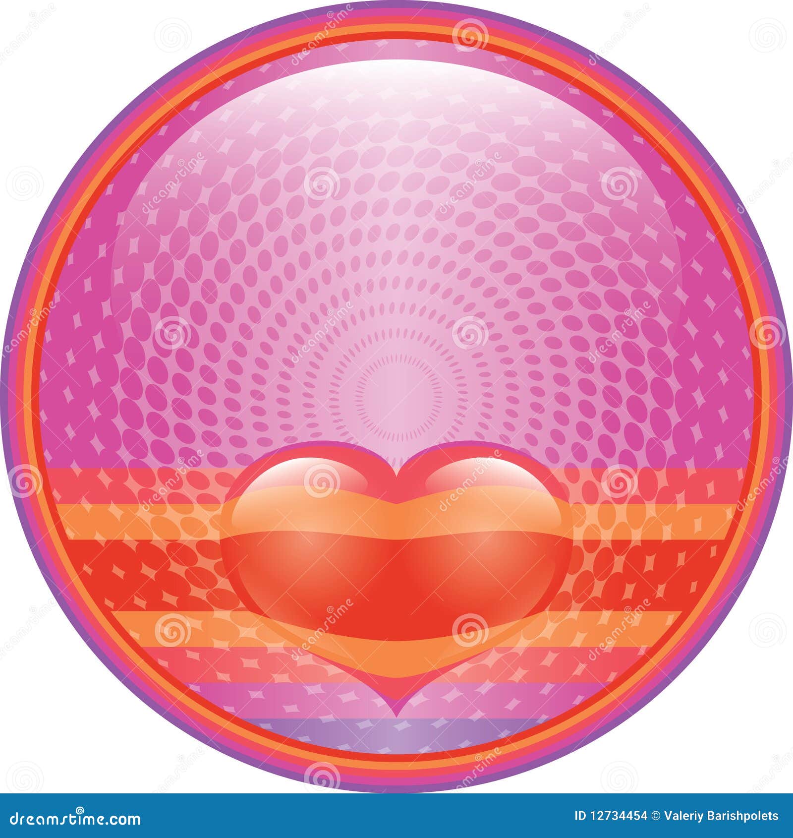 Heart internet button stock vector. Illustration of internet - 12734454