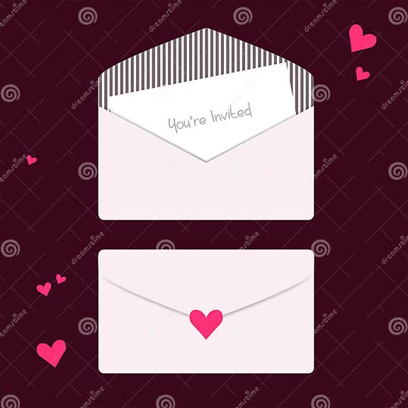 Heart Invitations stock vector. Illustration of invitation - 28450192