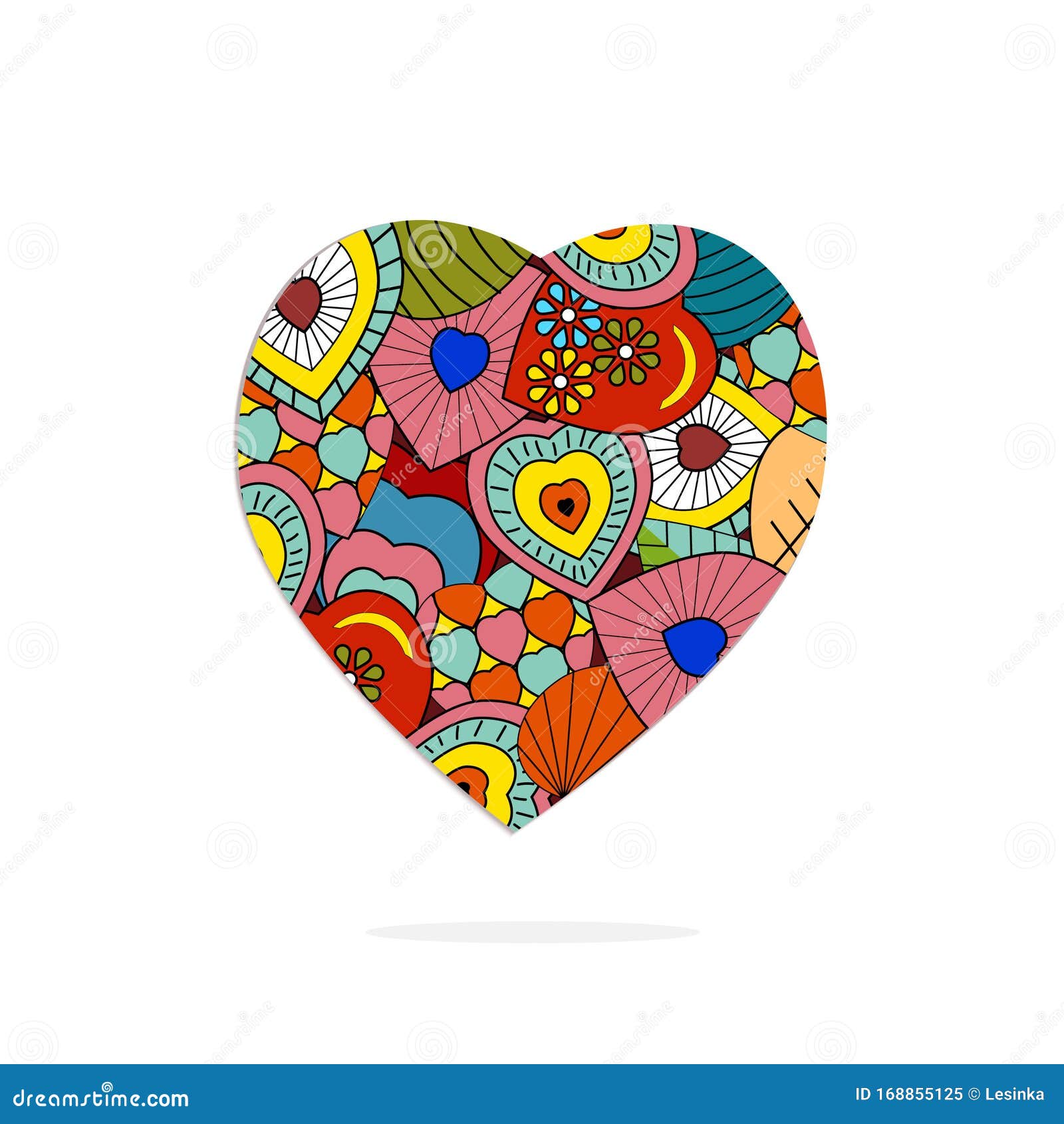 The-heart-of-the-isolate-in-the-style-of-a-collage,-vector Stock Vector ...