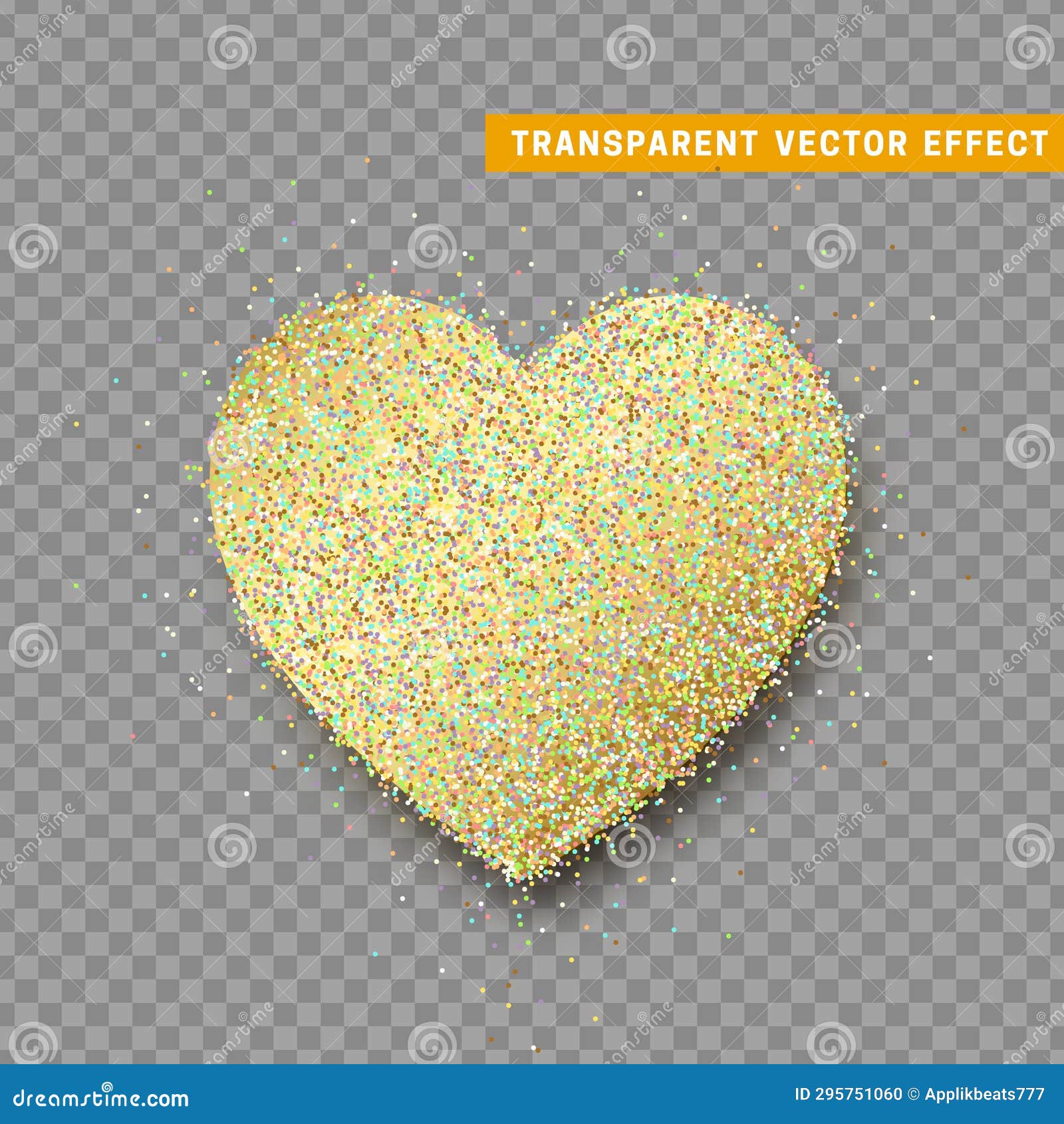 Heart Isolated, Transparent Vector Effect Background Stock Vector ...