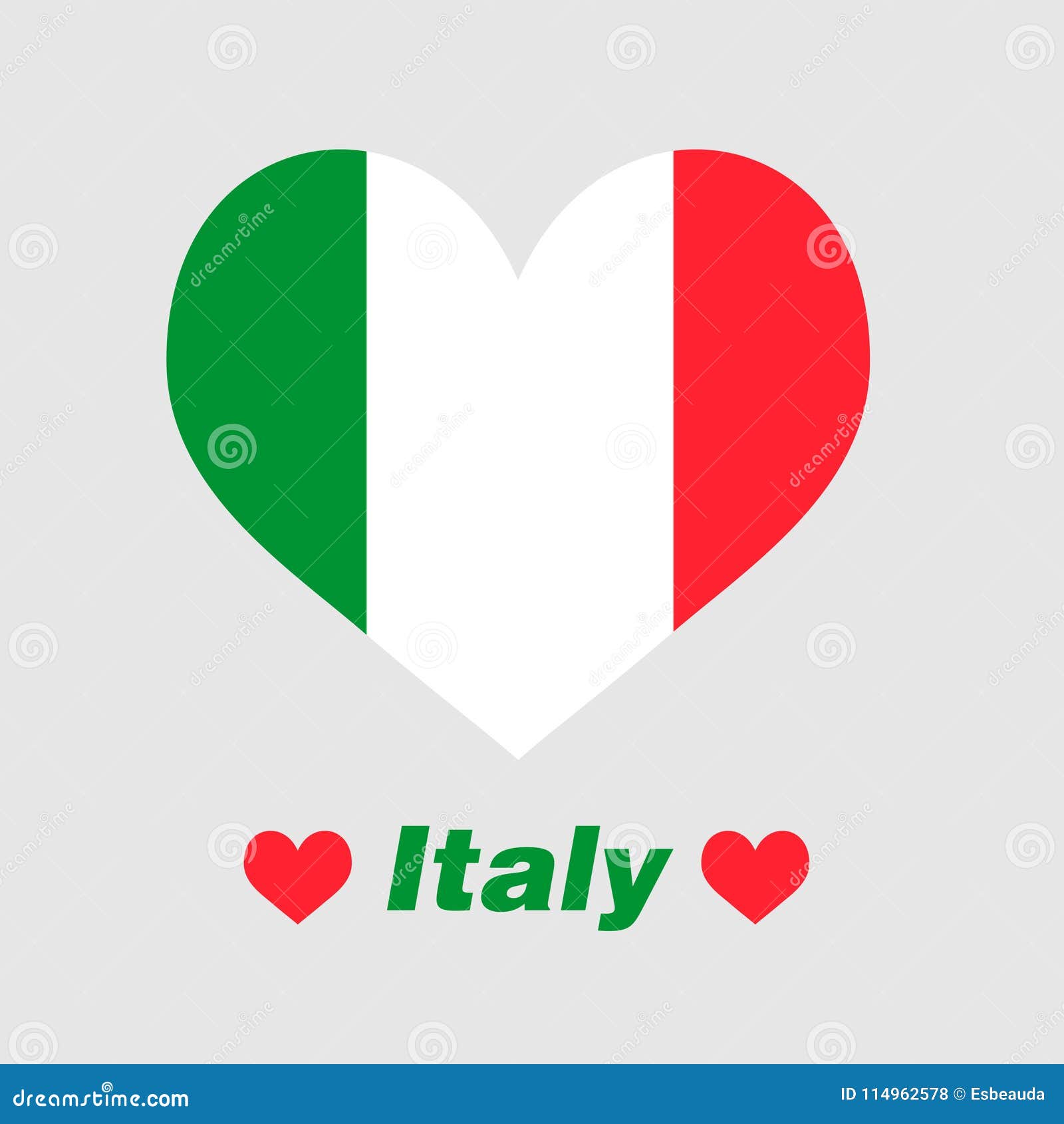 The heart of Italy stock vector. Illustration of icon - 114962578