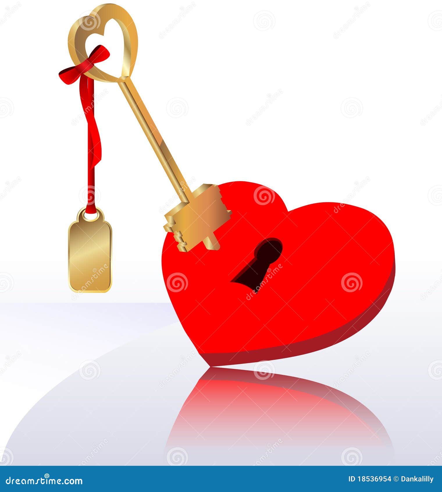 Heart with the key stock vector. Illustration of heart - 18536954