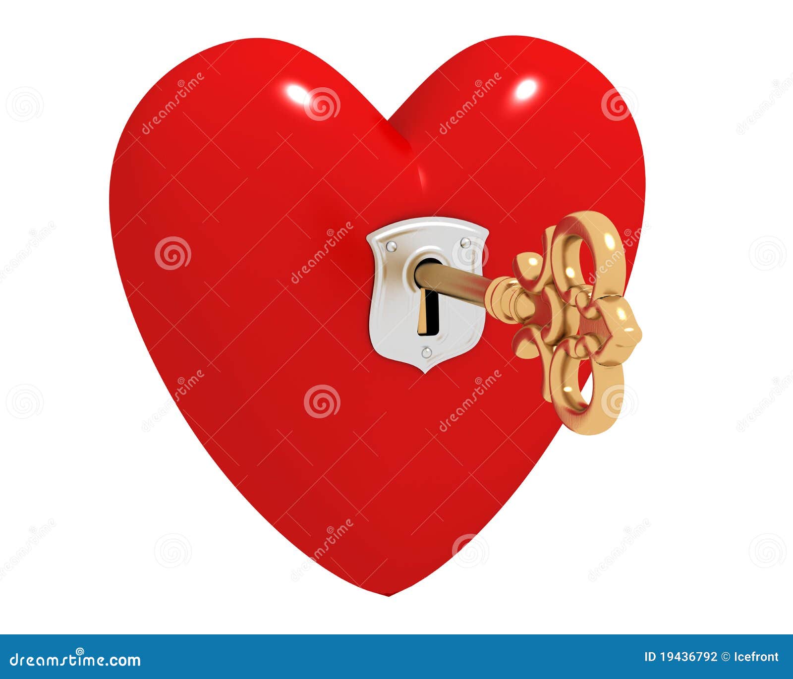 Heart with key stock illustration. Illustration of isolated - 19436792