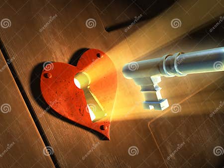 Heart key stock illustration. Illustration of romantic - 27208893