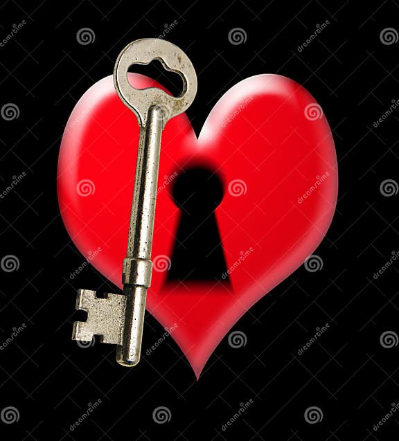 Heart Key stock illustration. Illustration of romantic - 676602