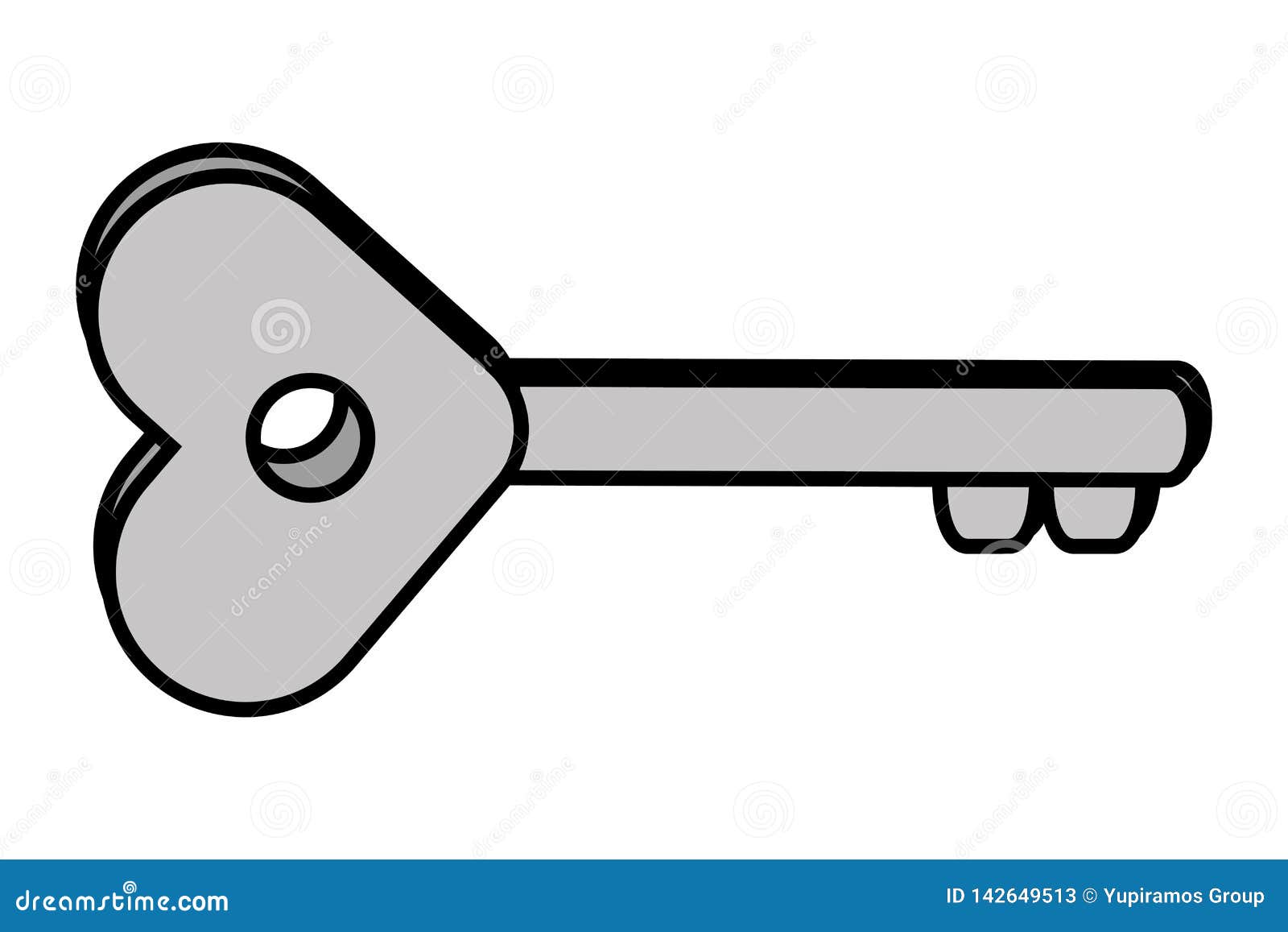 Heart key cartoon stock vector. Illustration of graphic - 142649513