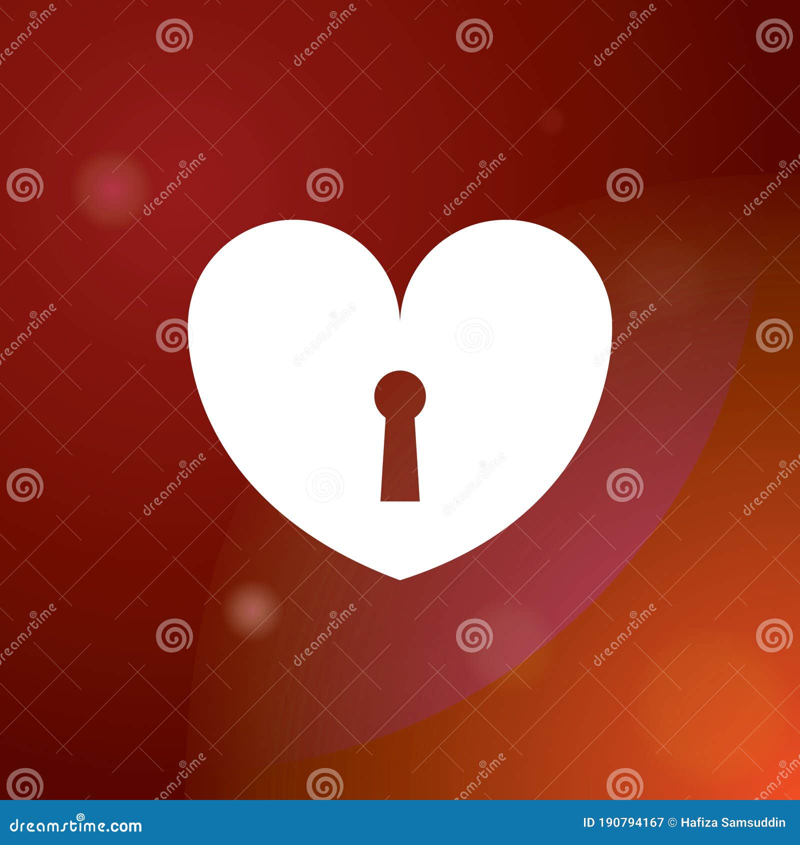 Heart with Key Hole. Vector Illustration Decorative Design Stock Vector ...