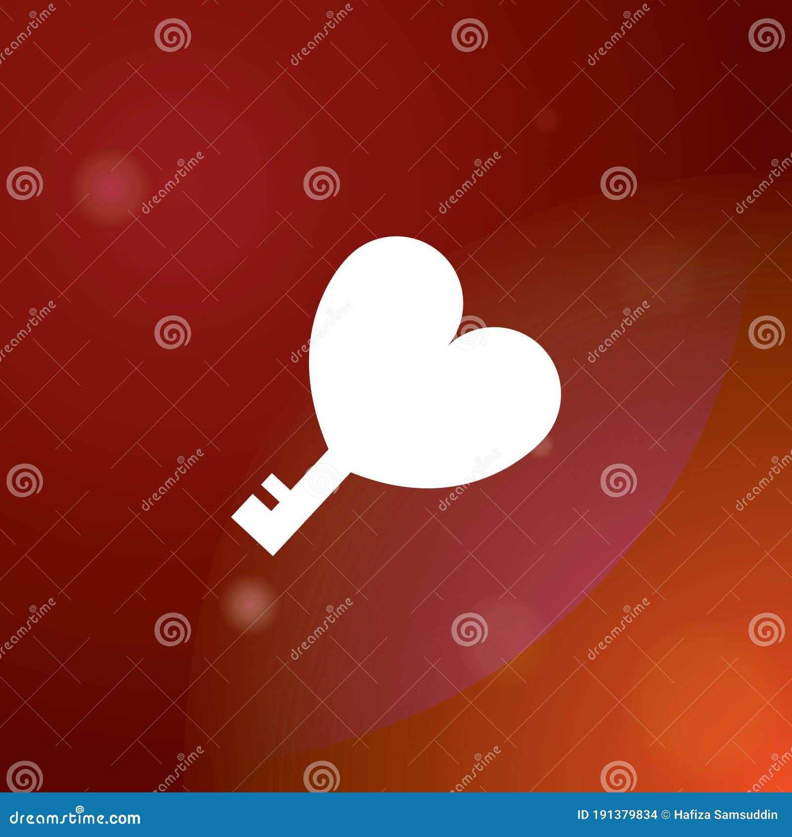 Heart Key. Vector Illustration Decorative Design Stock Vector ...