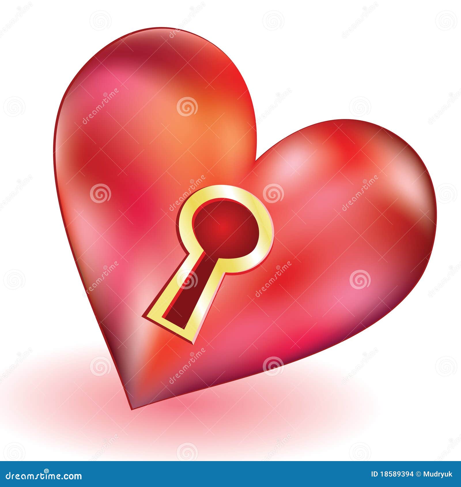 The heart with keyhole stock vector. Illustration of idea - 18589394