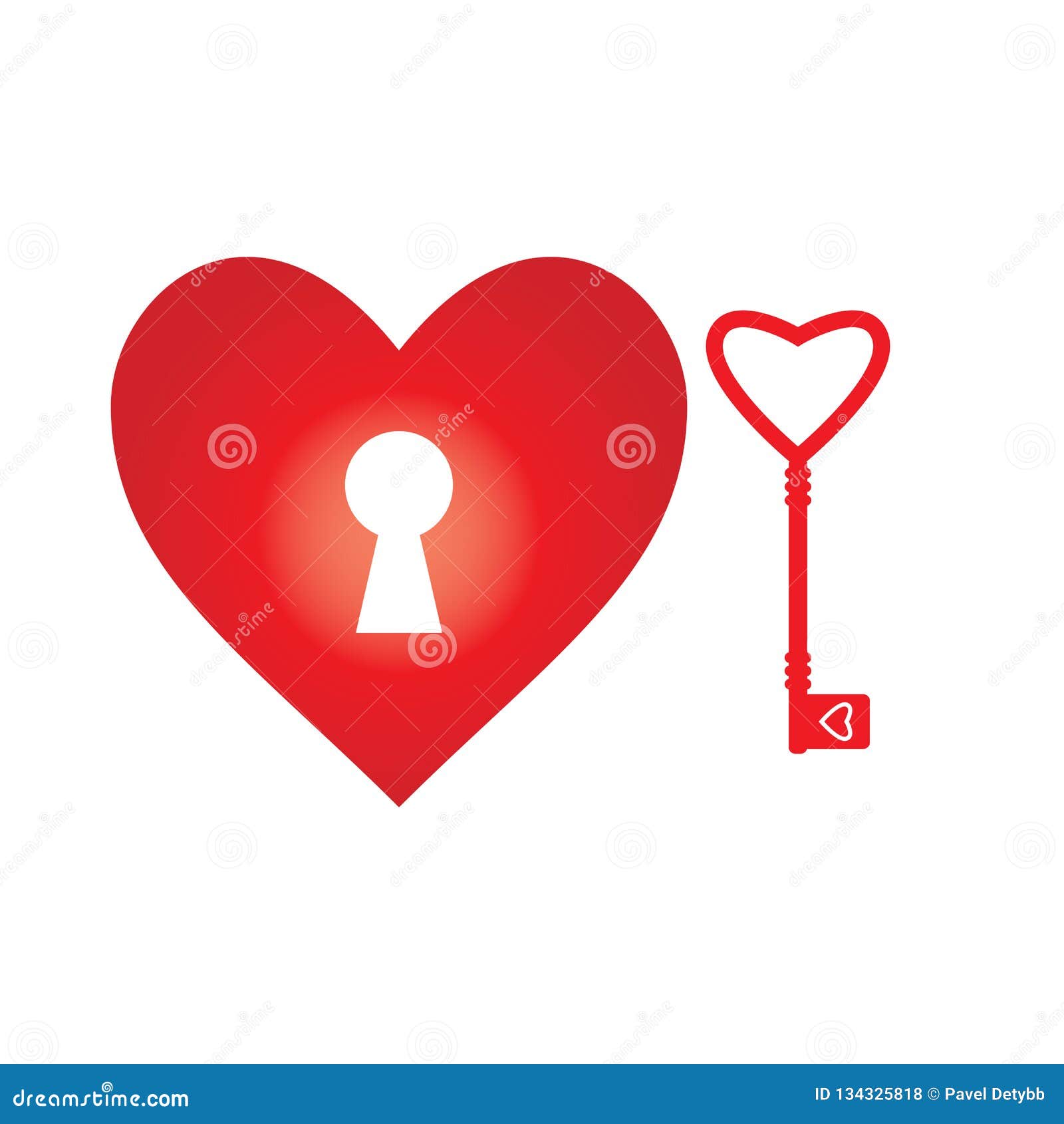 Heart, Keyhole, Love Icon. Vector Illustration, Flat Design Stock ...