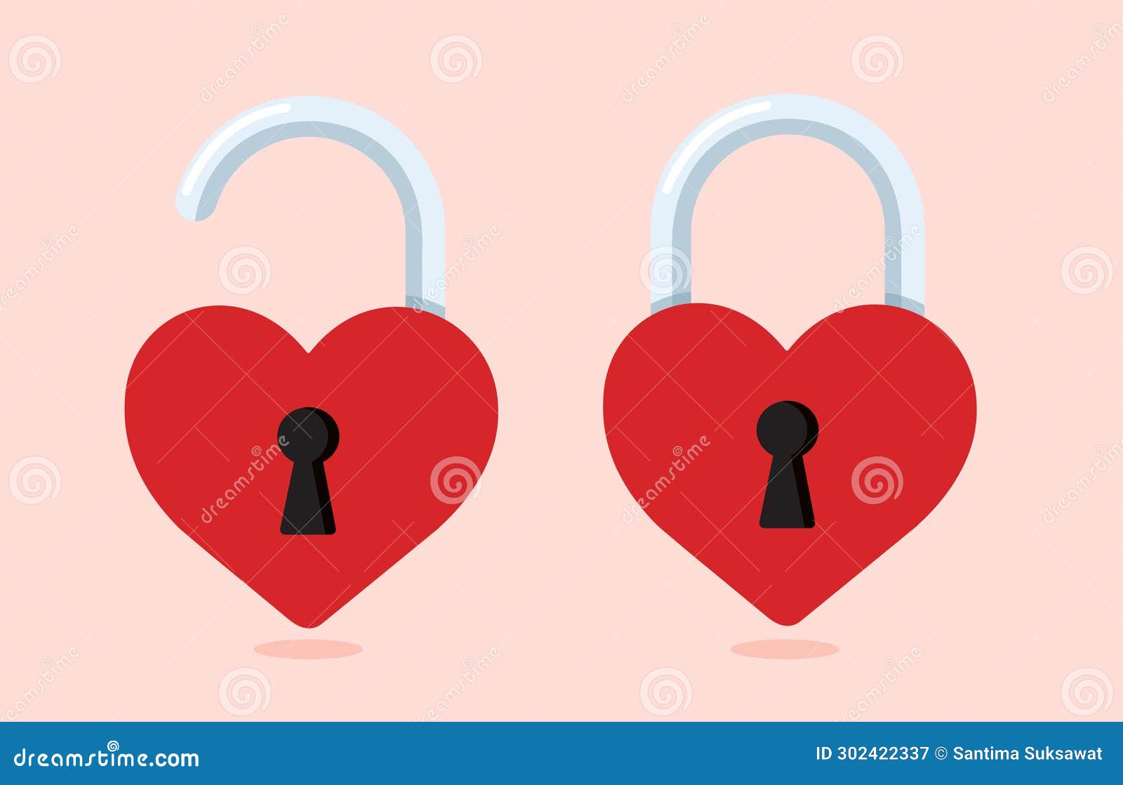 Heart with Keyhole Vector Illustration Stock Vector - Illustration of ...