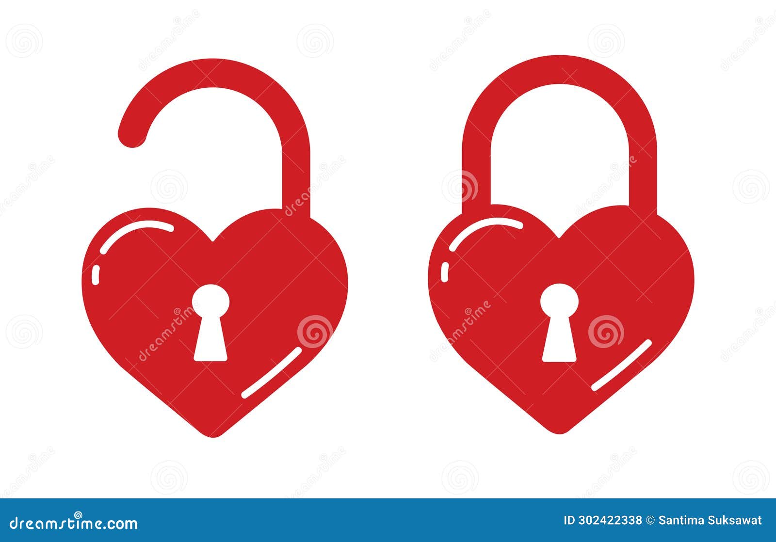 Heart with Keyhole Vector Illustration Stock Vector - Illustration of ...