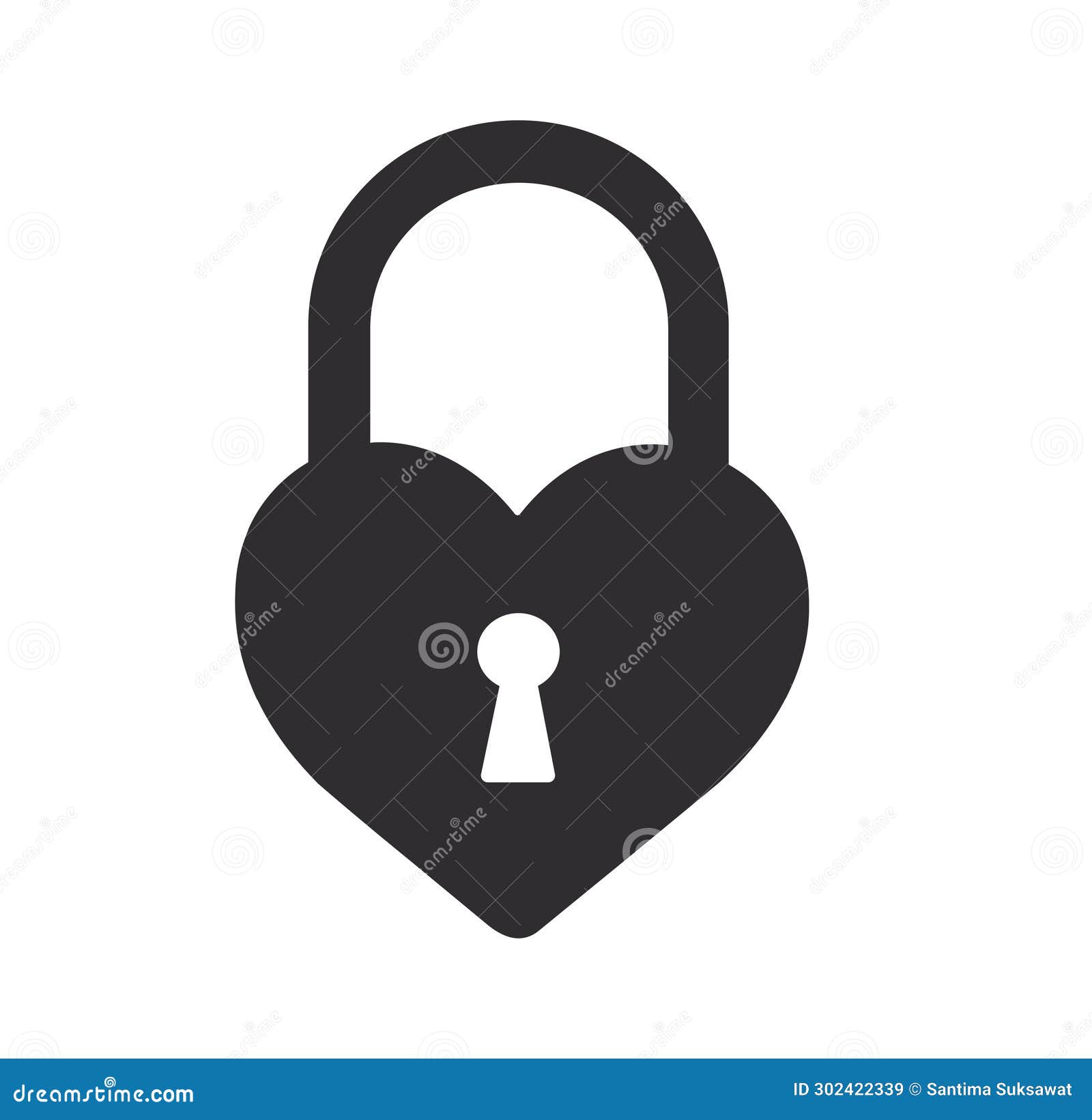 Heart with Keyhole Vector Illustration Stock Vector - Illustration of ...