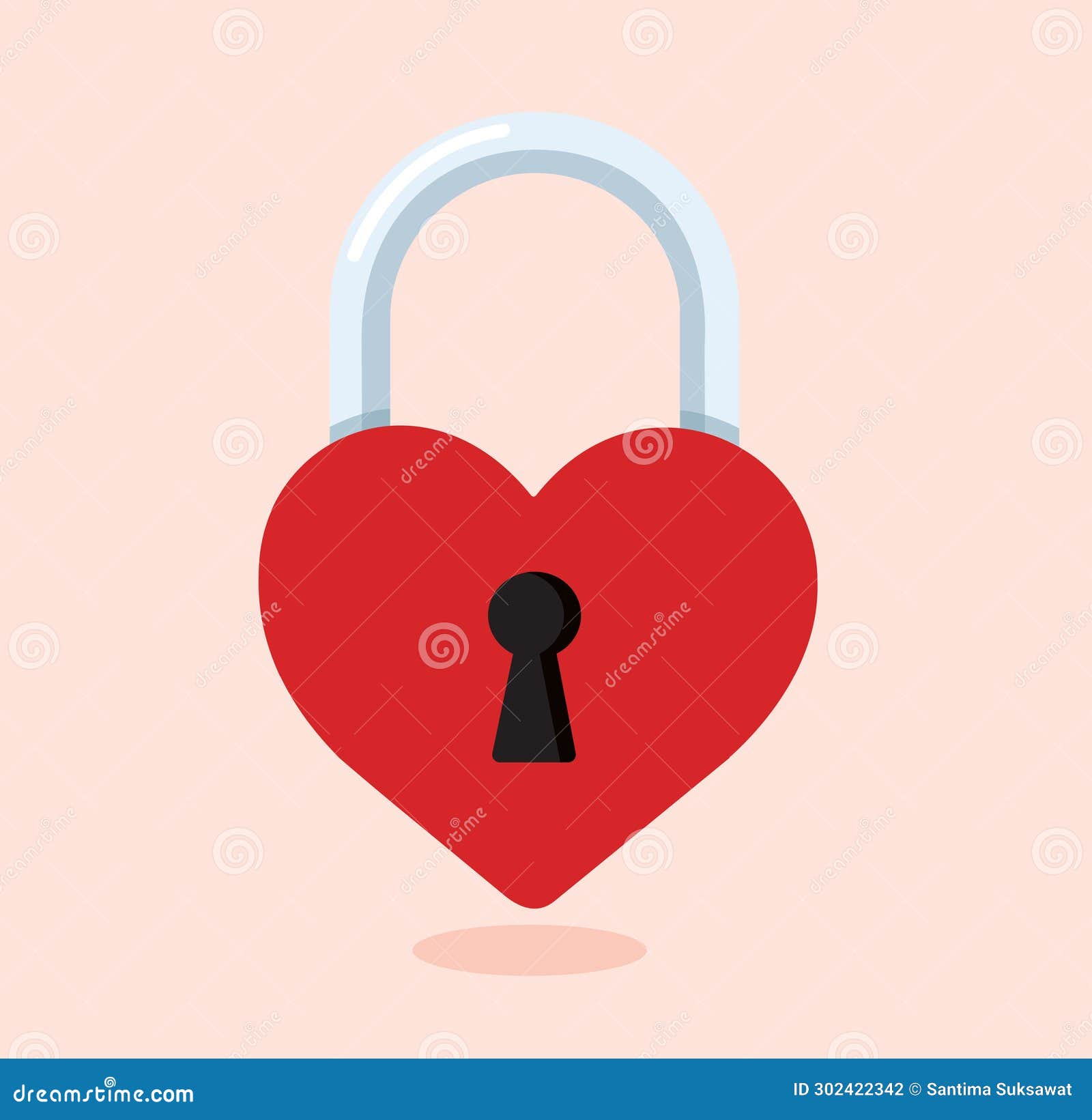 Heart with Keyhole Vector Illustration Stock Vector - Illustration of ...