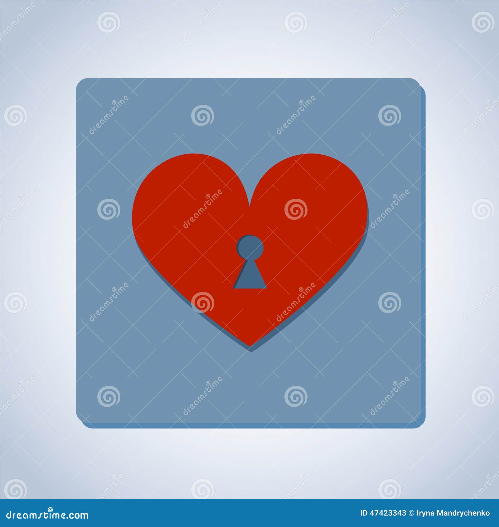 Heart with keyhole stock vector. Illustration of security - 47423343