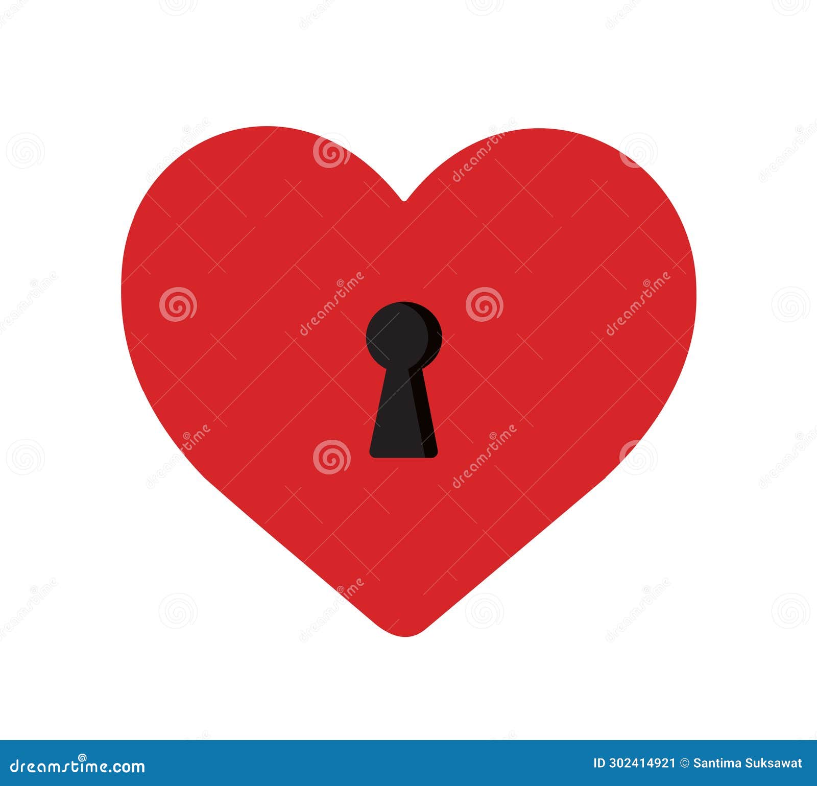 Heart with Keyhole Vector Illustration Stock Vector - Illustration of ...