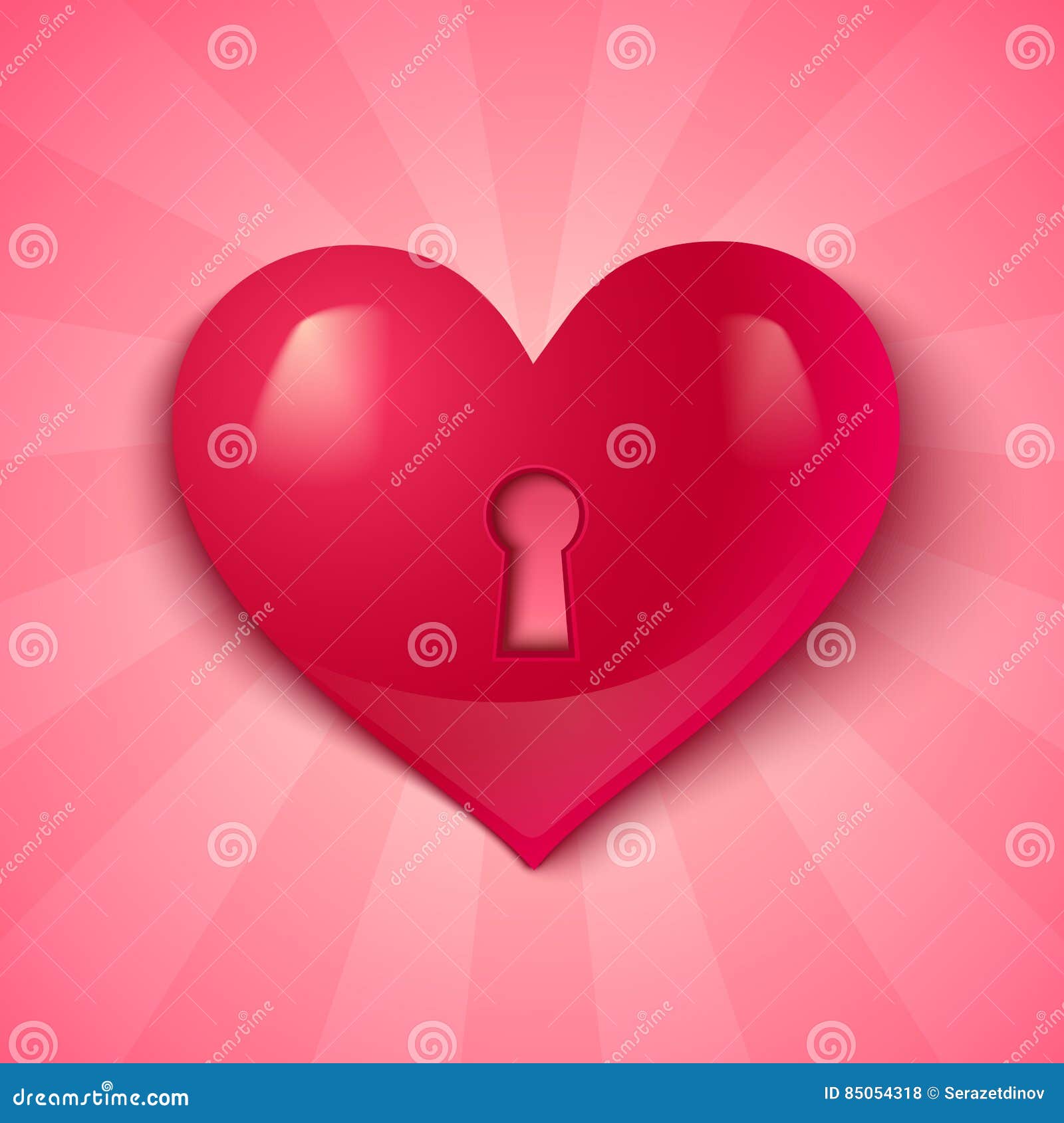 Heart with keyhole stock vector. Illustration of happy - 85054318