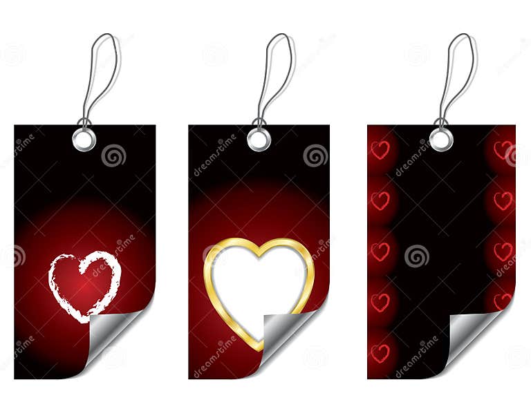 Heart labels stock vector. Illustration of heart, ribbon - 13002519