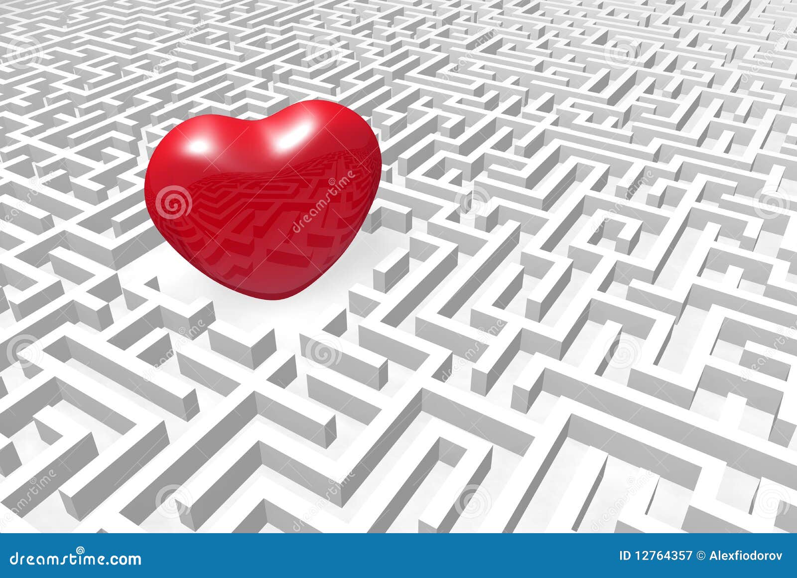 Heart into labyrinth. stock illustration. Illustration of maze - 12764357