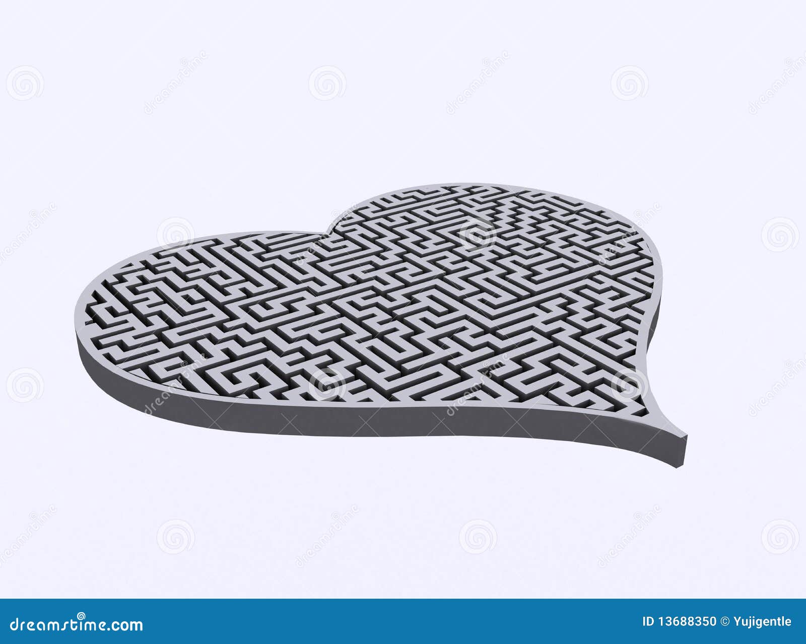 Heart&labyrinth stock illustration. Illustration of love - 13688350