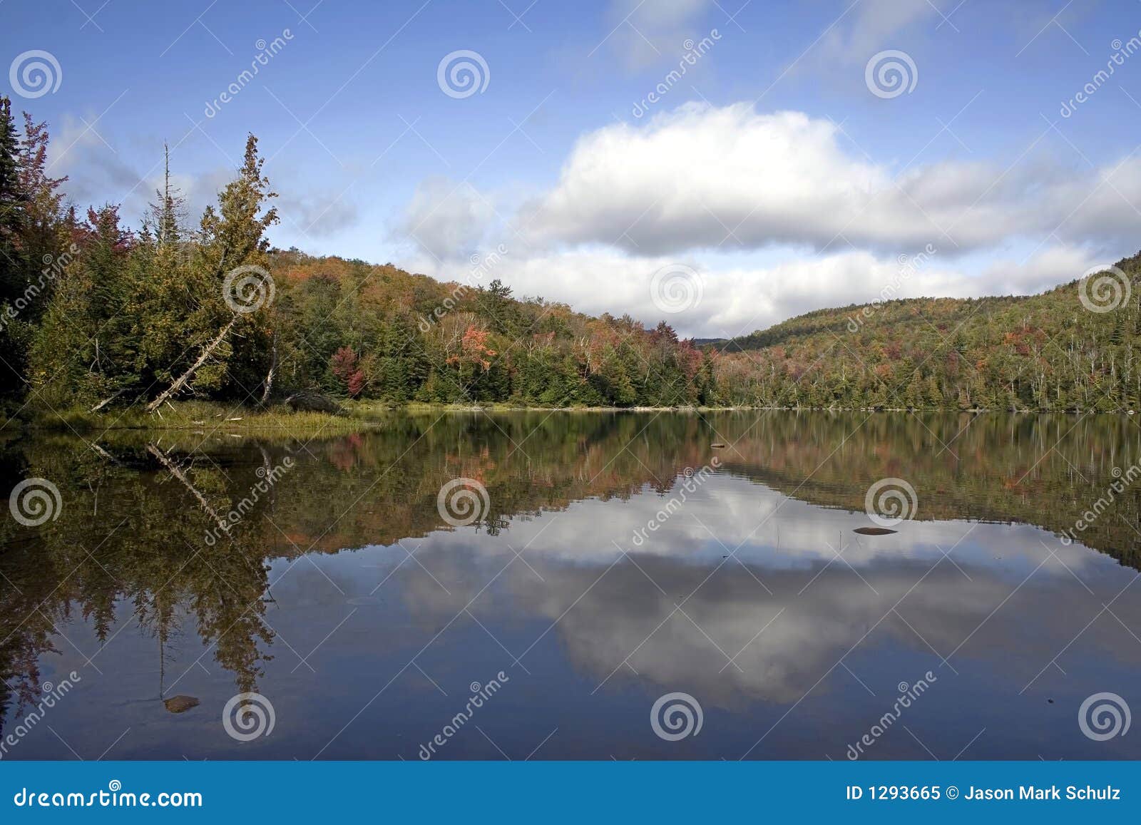 Heart Lake in the Adirondacks Stock Image - Image of cloud, leaves: 1293665