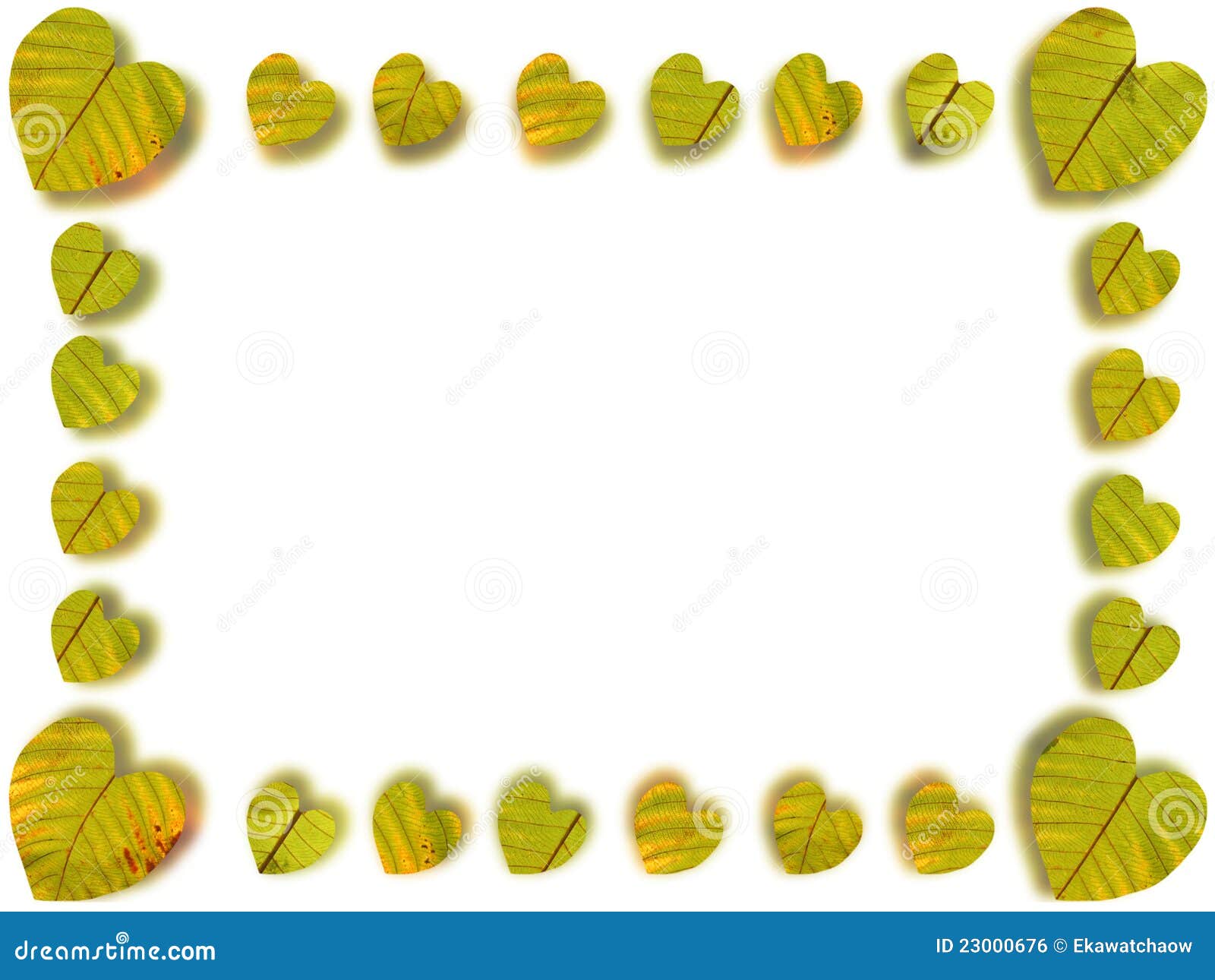 Heart leaves frame stock photo. Image of nature, leaf - 23000676