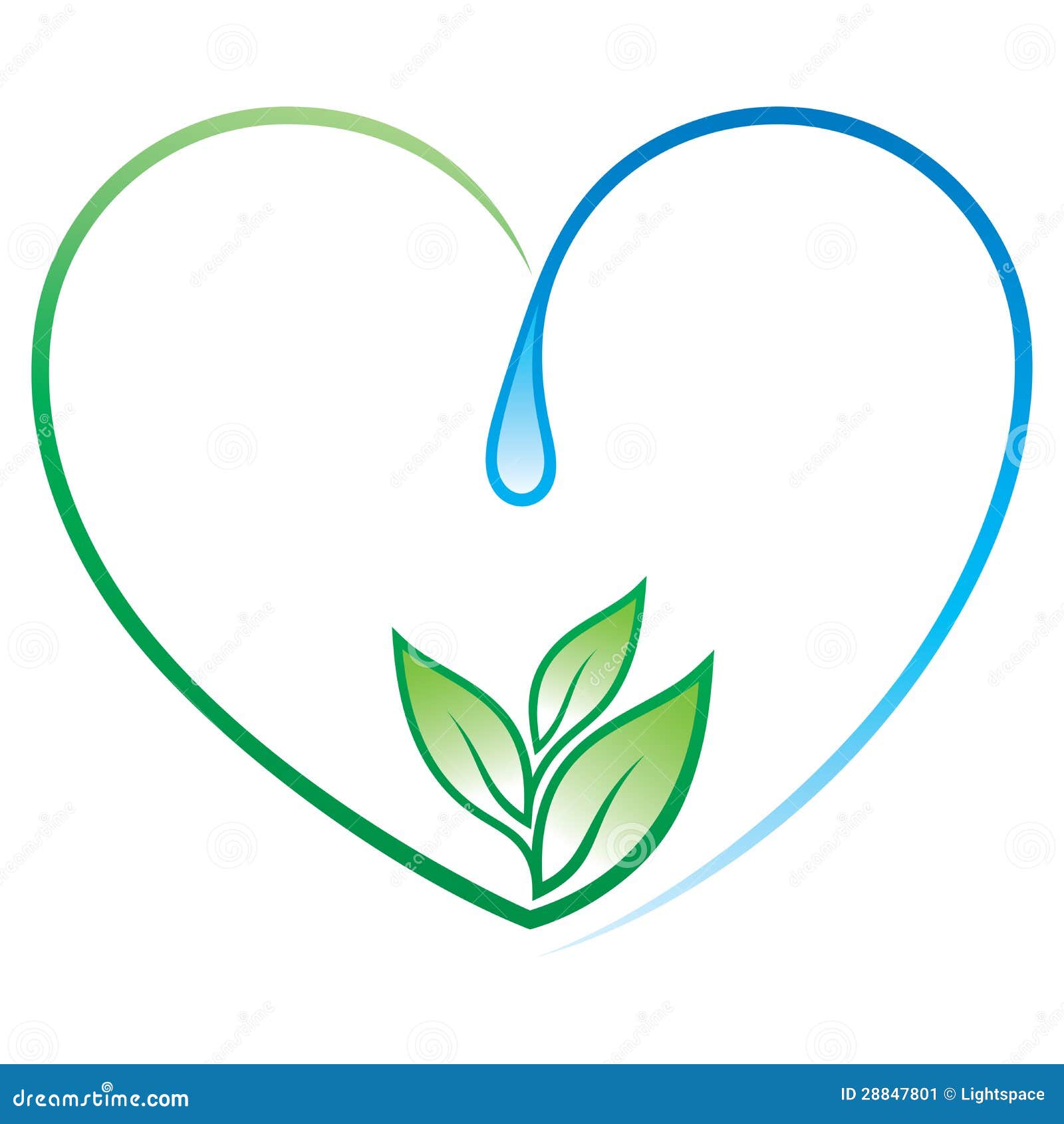Heart of life stock vector. Illustration of green, plant - 28847801
