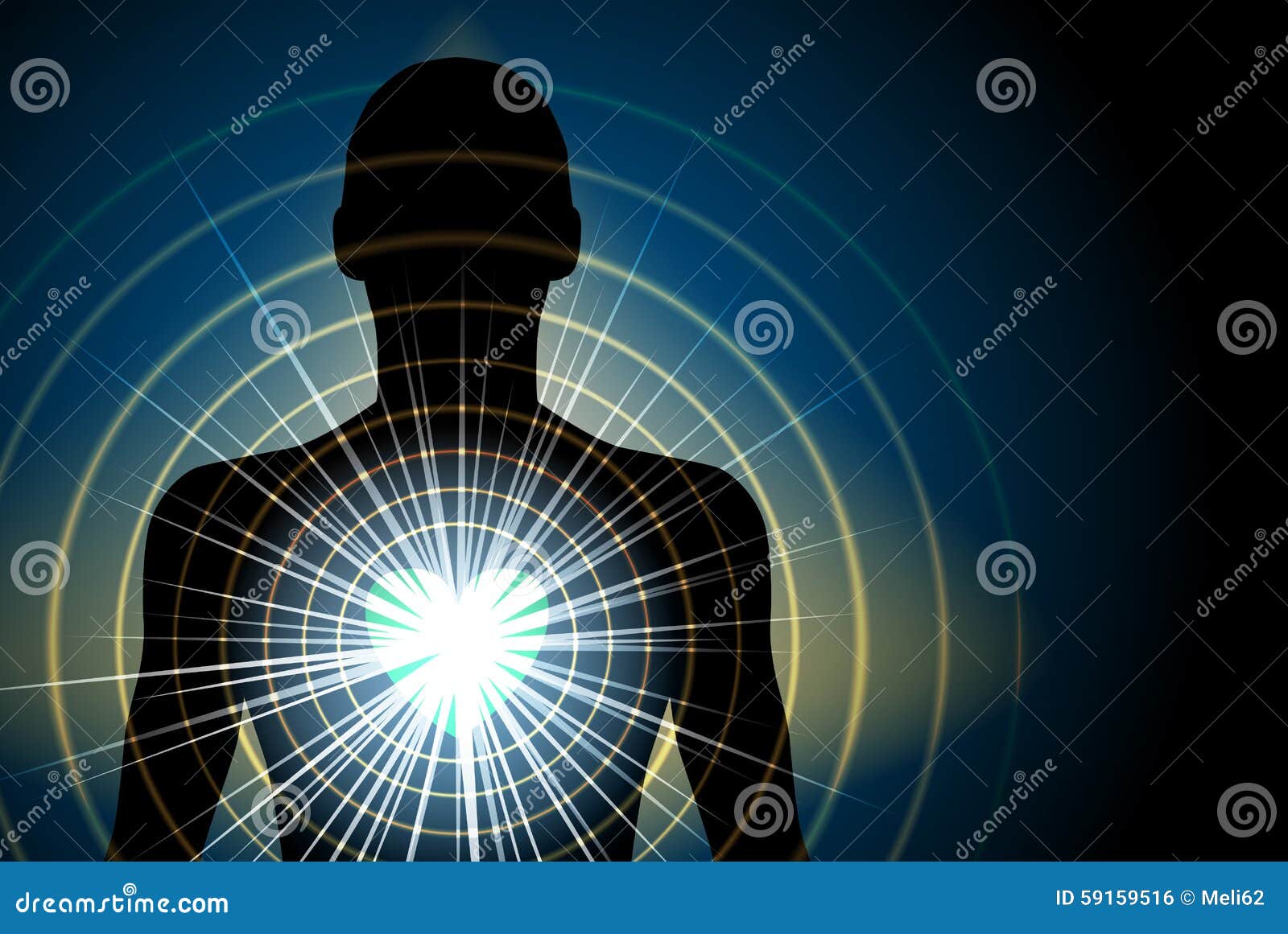 Heart light stock vector. Illustration of blue, heart - 59159516