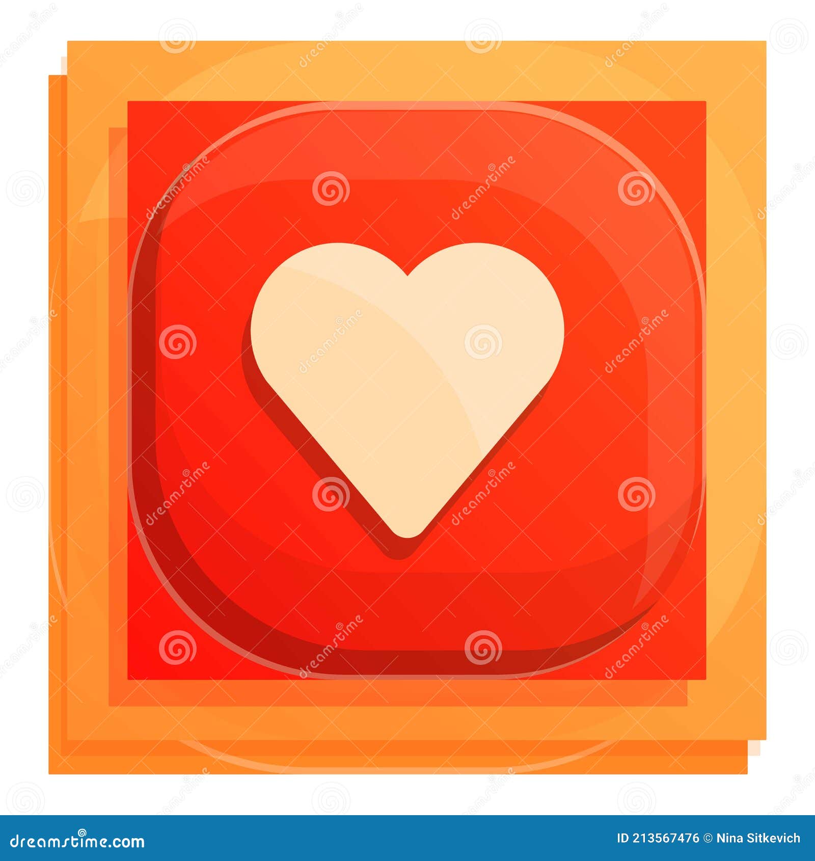 Heart Like Button Interface Icon, Cartoon Style Stock Vector ...