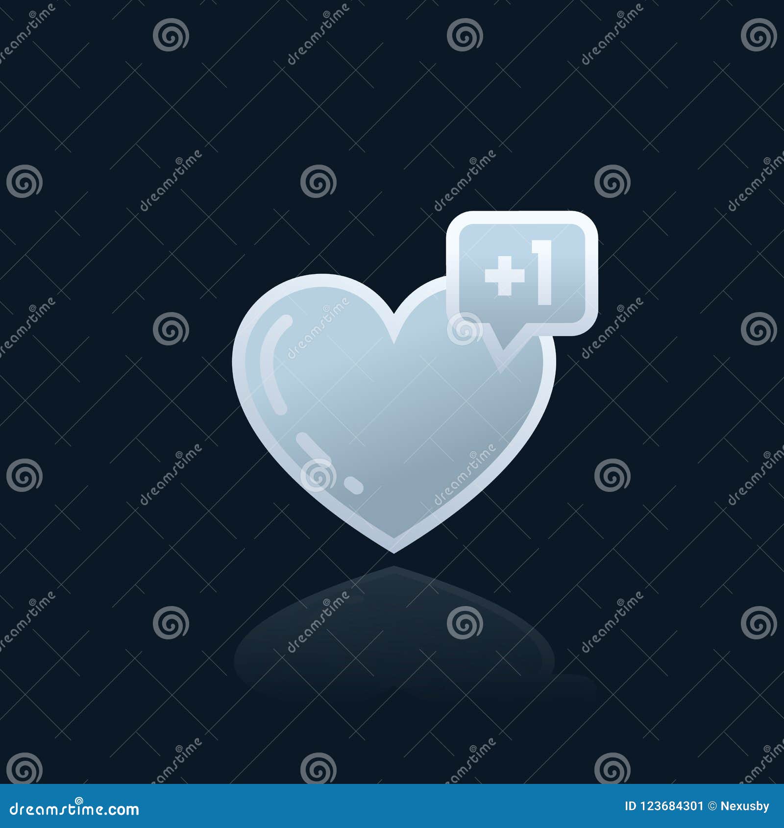 Heart Like with Notification Vector Icon Stock Vector - Illustration of ...