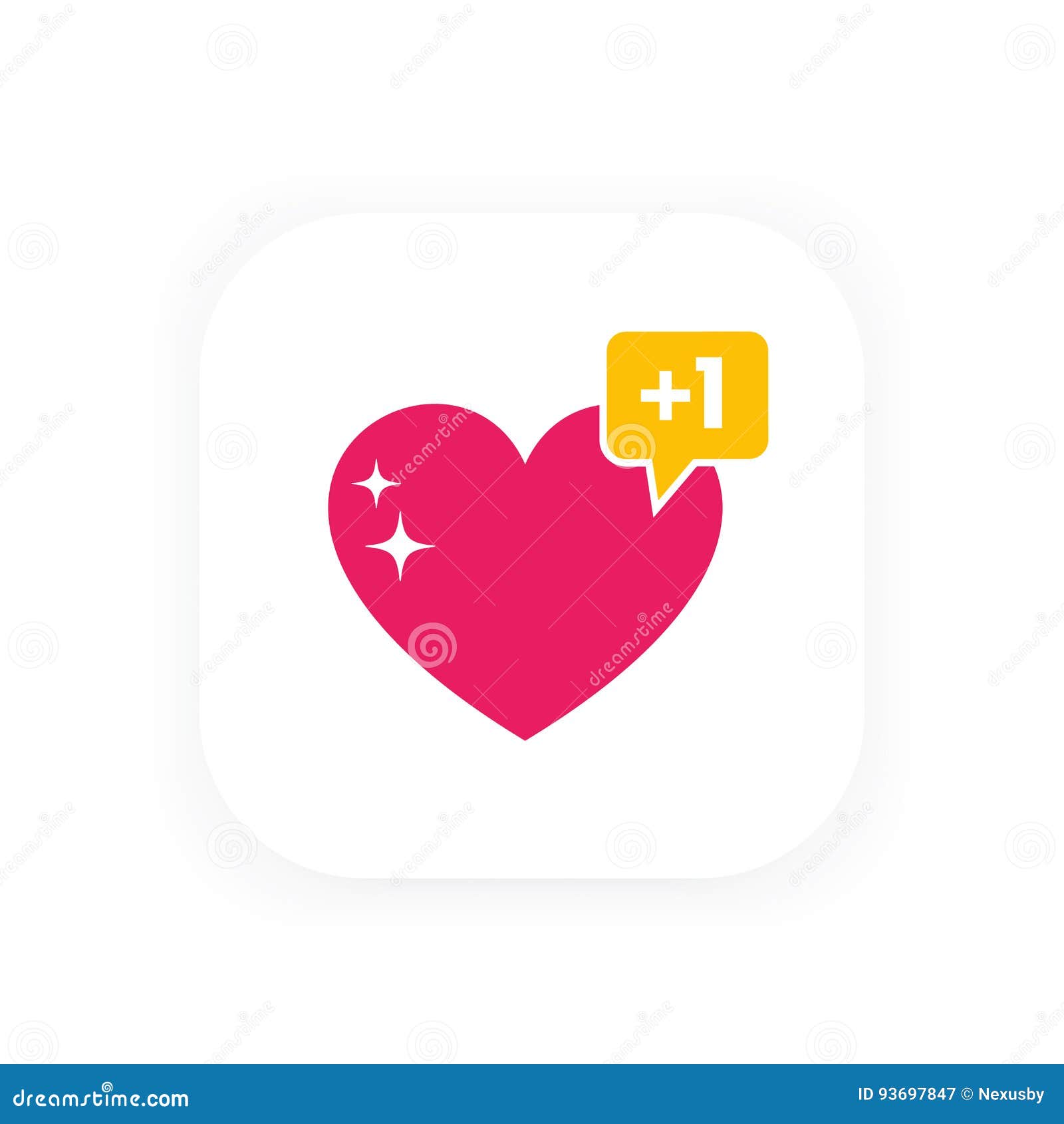 Heart Like with Notification for Web Design Stock Vector - Illustration ...