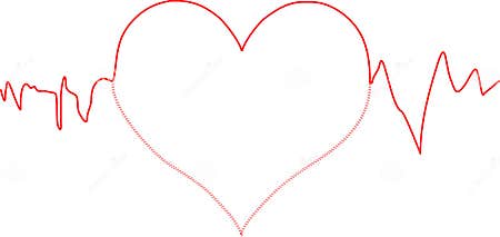 Heart line stock vector. Illustration of arrow, plain - 1832862