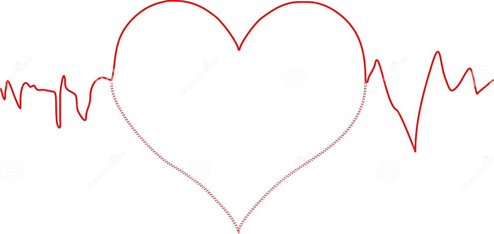 Heart line stock vector. Illustration of arrow, plain - 1832862