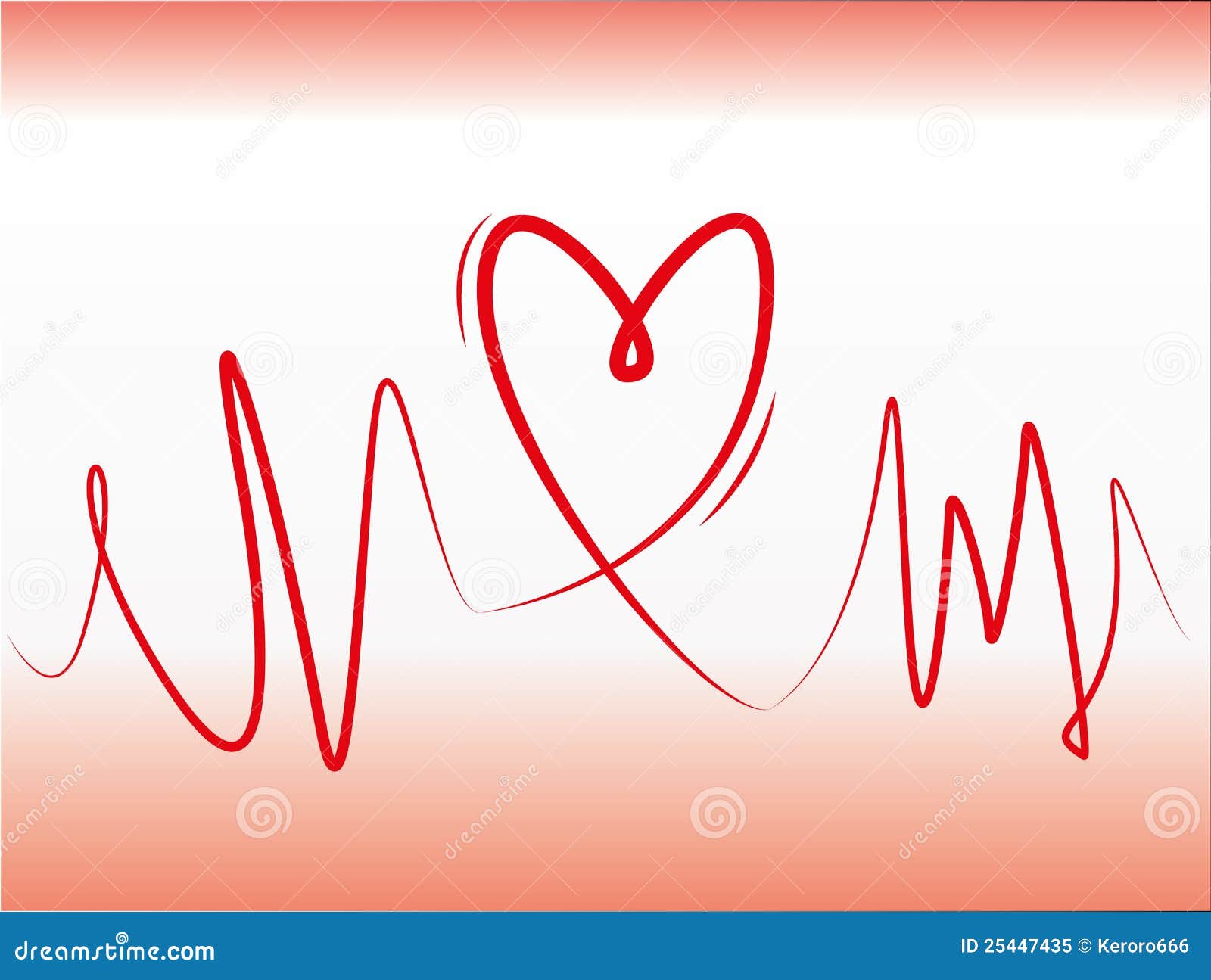 Heart line concept stock illustration. Illustration of cancer - 25447435