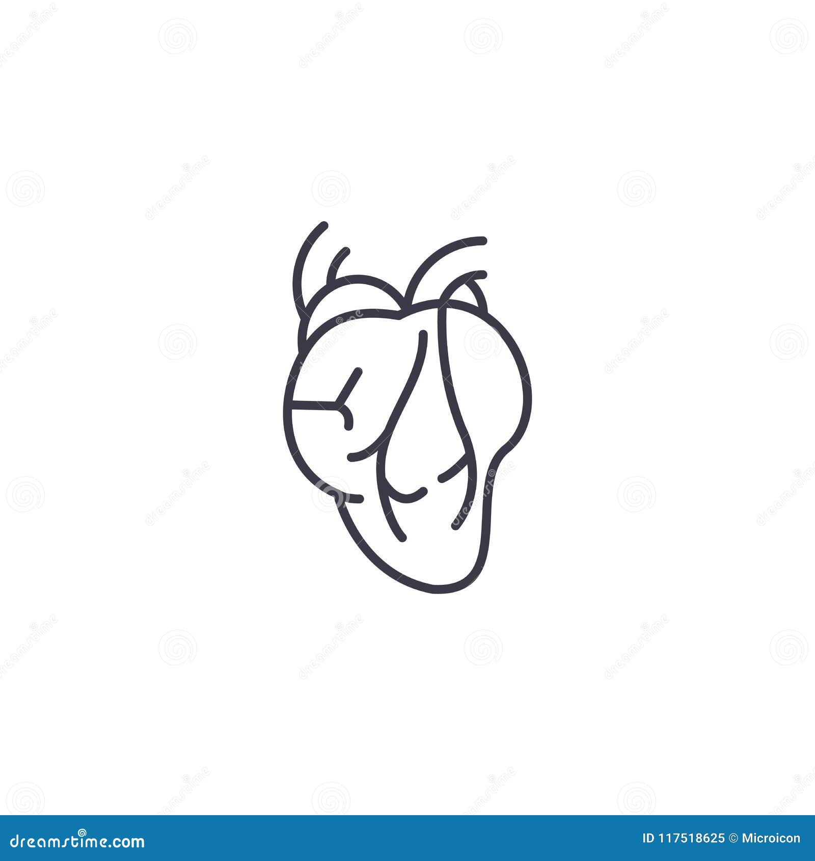 Heart Linear Icon Concept. Heart Line Vector Sign, Symbol, Illustration ...