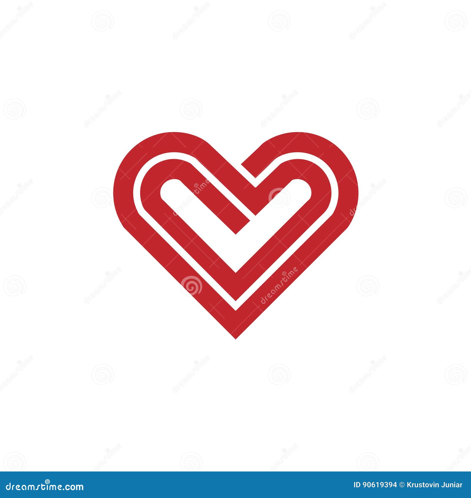 Heart line vector logo stock vector. Illustration of digital - 90619394