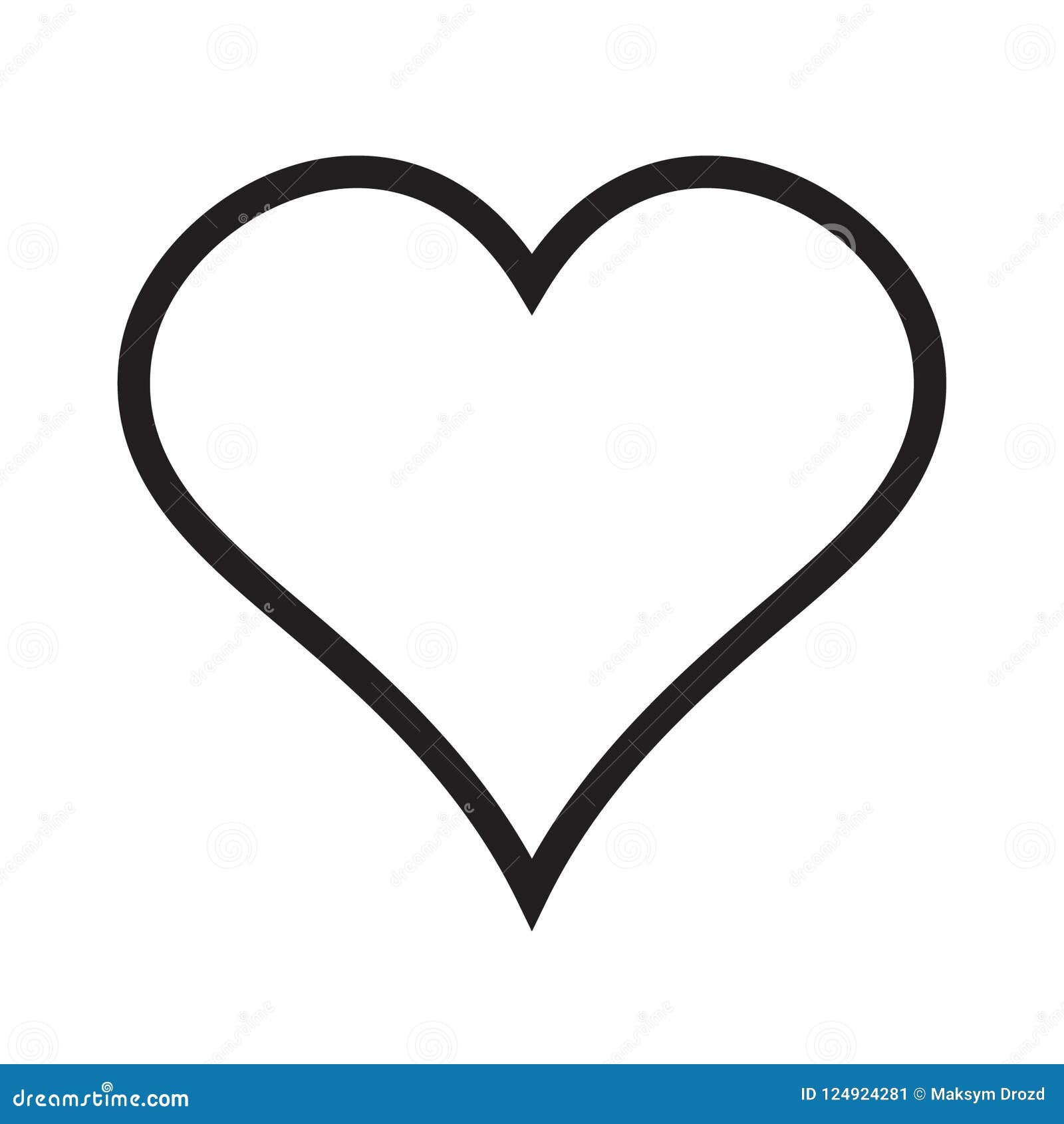 Heart Linear Icon, Love Icon Stock Illustration - Illustration of ...