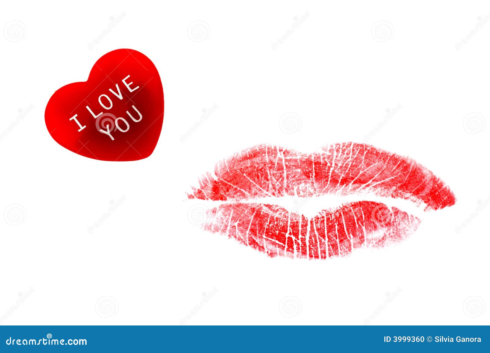 Heart and lipstick kiss stock photo. Image of kiss, holiday - 3999360