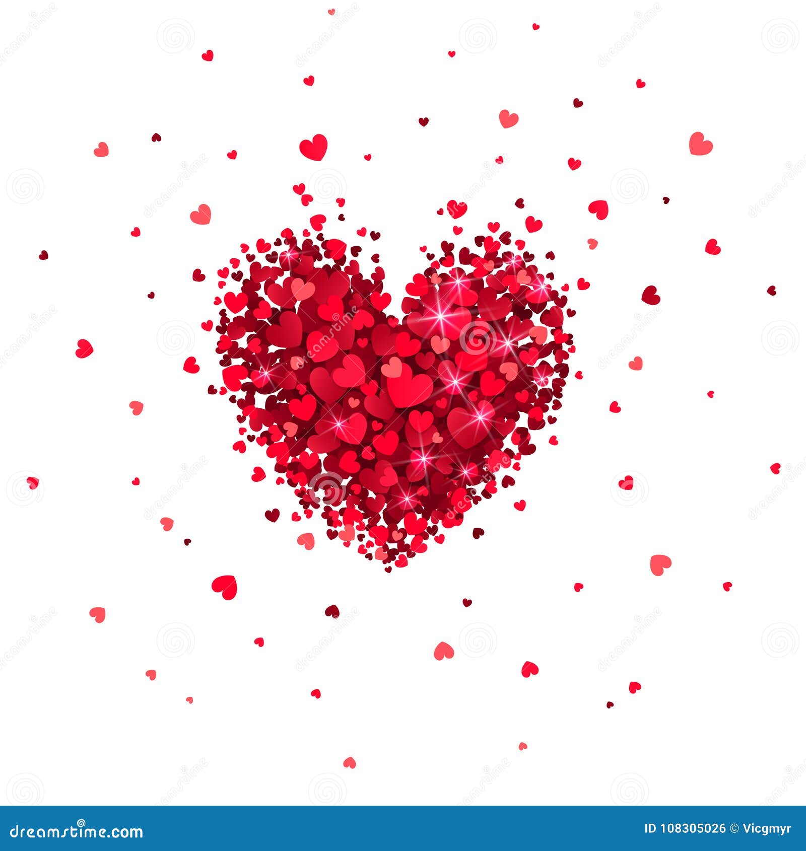 Heart of Little Red Hearts stock vector. Illustration of element ...