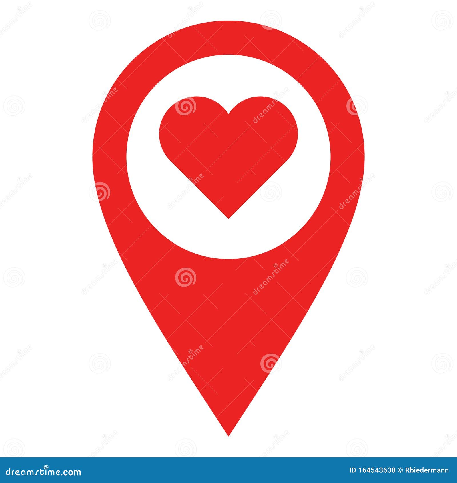 Heart and Location Pin As Vector Illustration Stock Vector ...