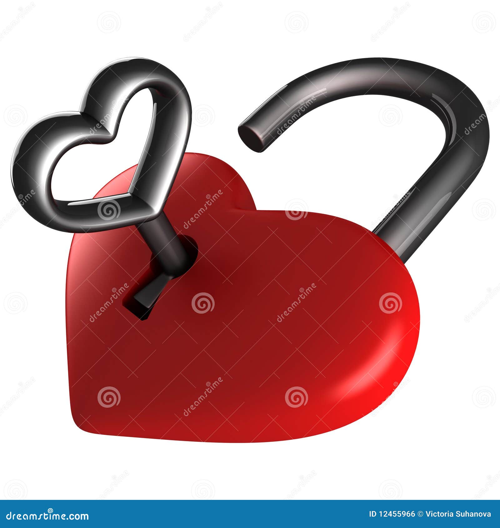 Heart lock stock illustration. Illustration of valentine - 12455966