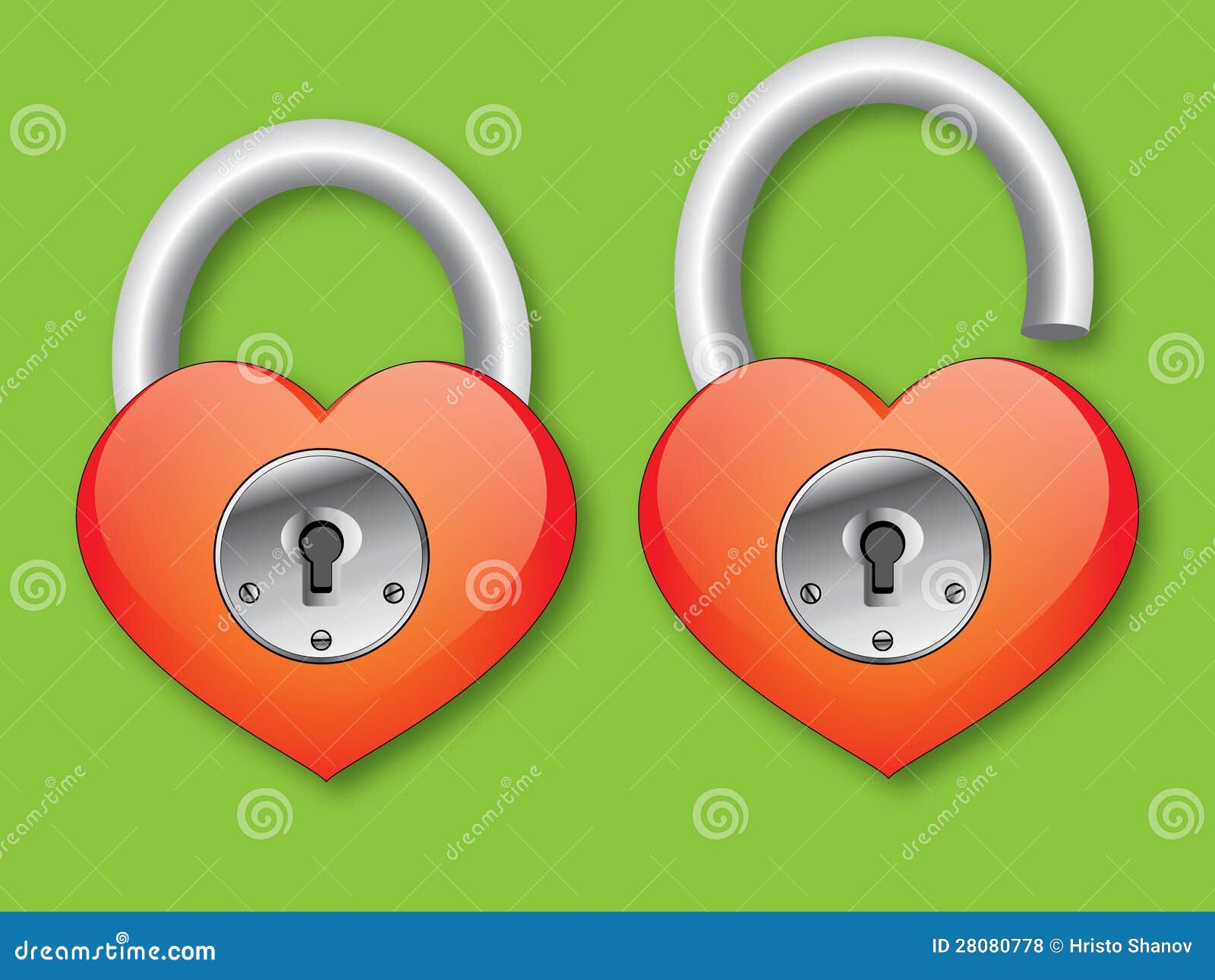 Heart with lock stock illustration. Illustration of patience - 28080778