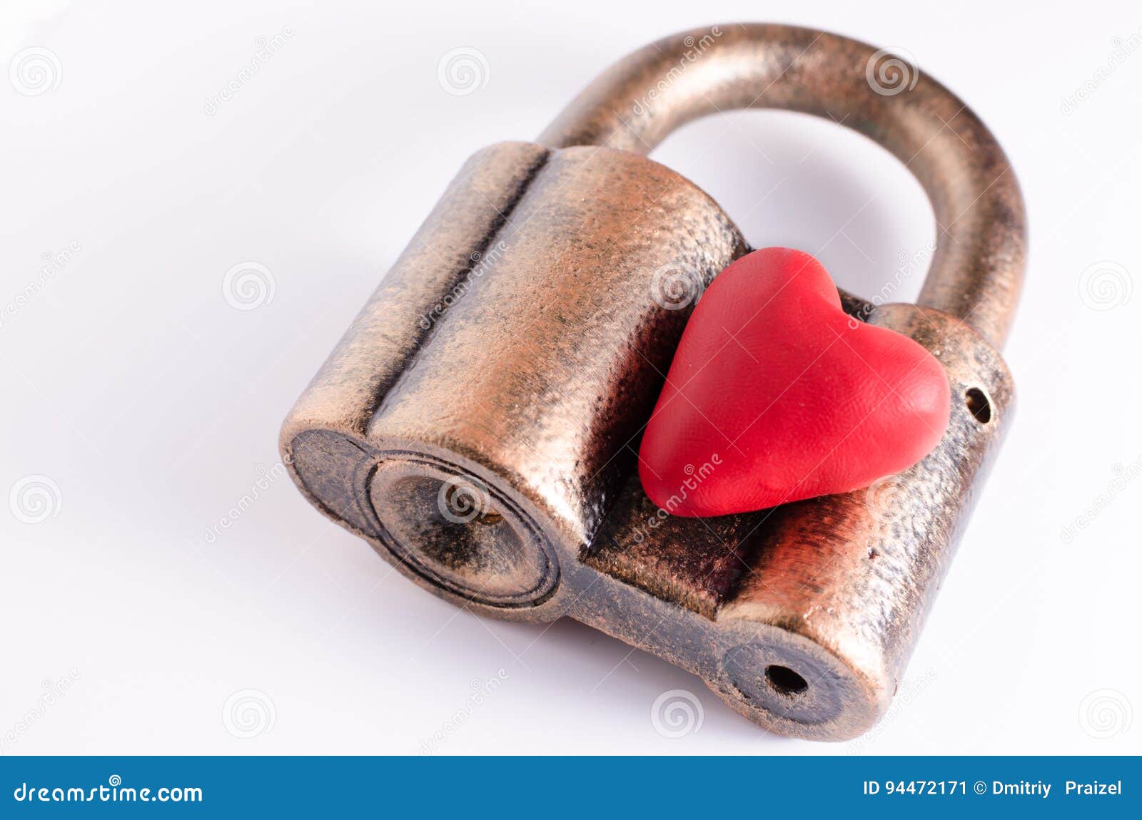 Heart on the lock stock image. Image of lock, white, bronze - 94472171