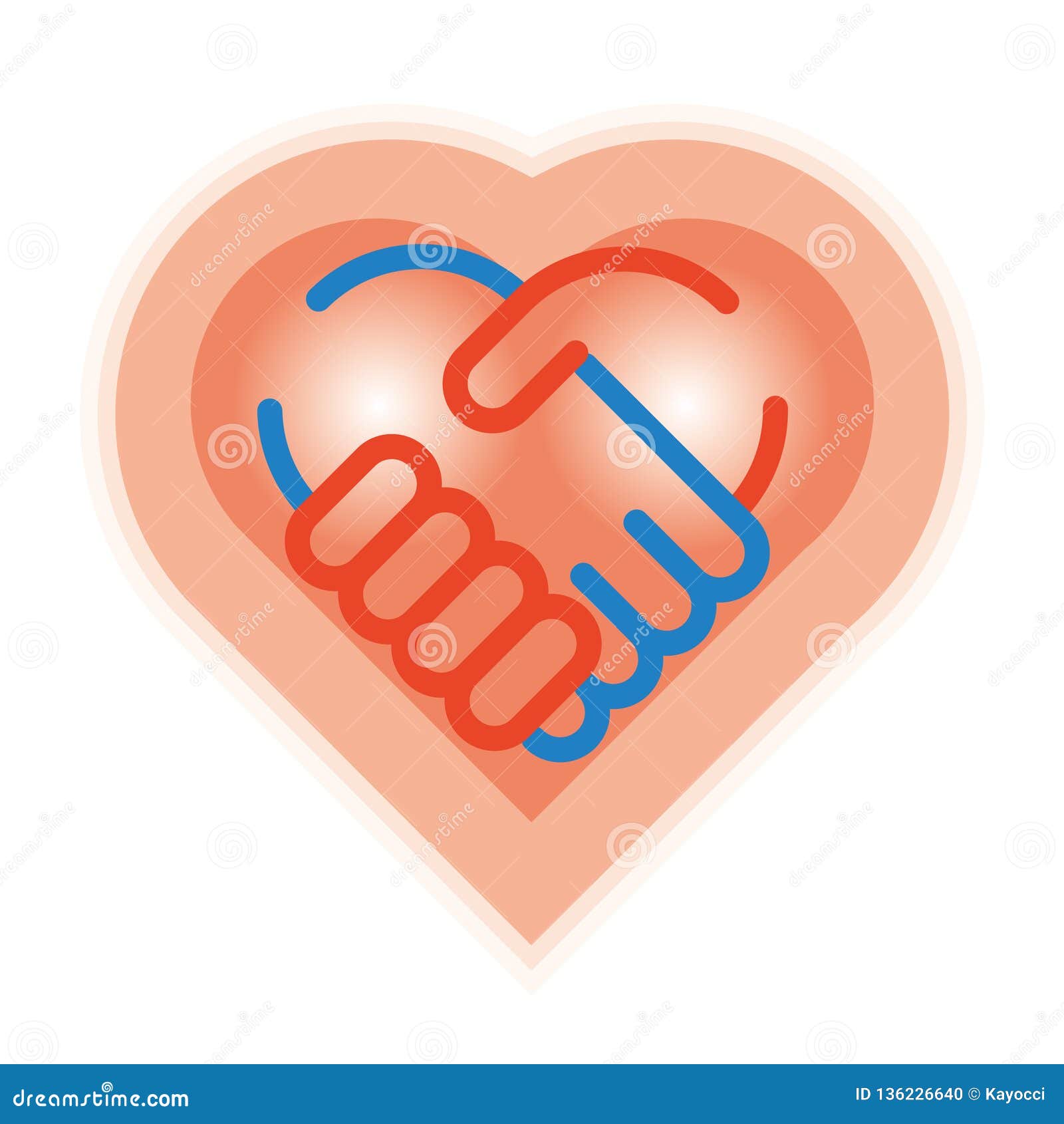 Heart Logo / Handshake and Heart Image Stock Vector - Illustration of ...