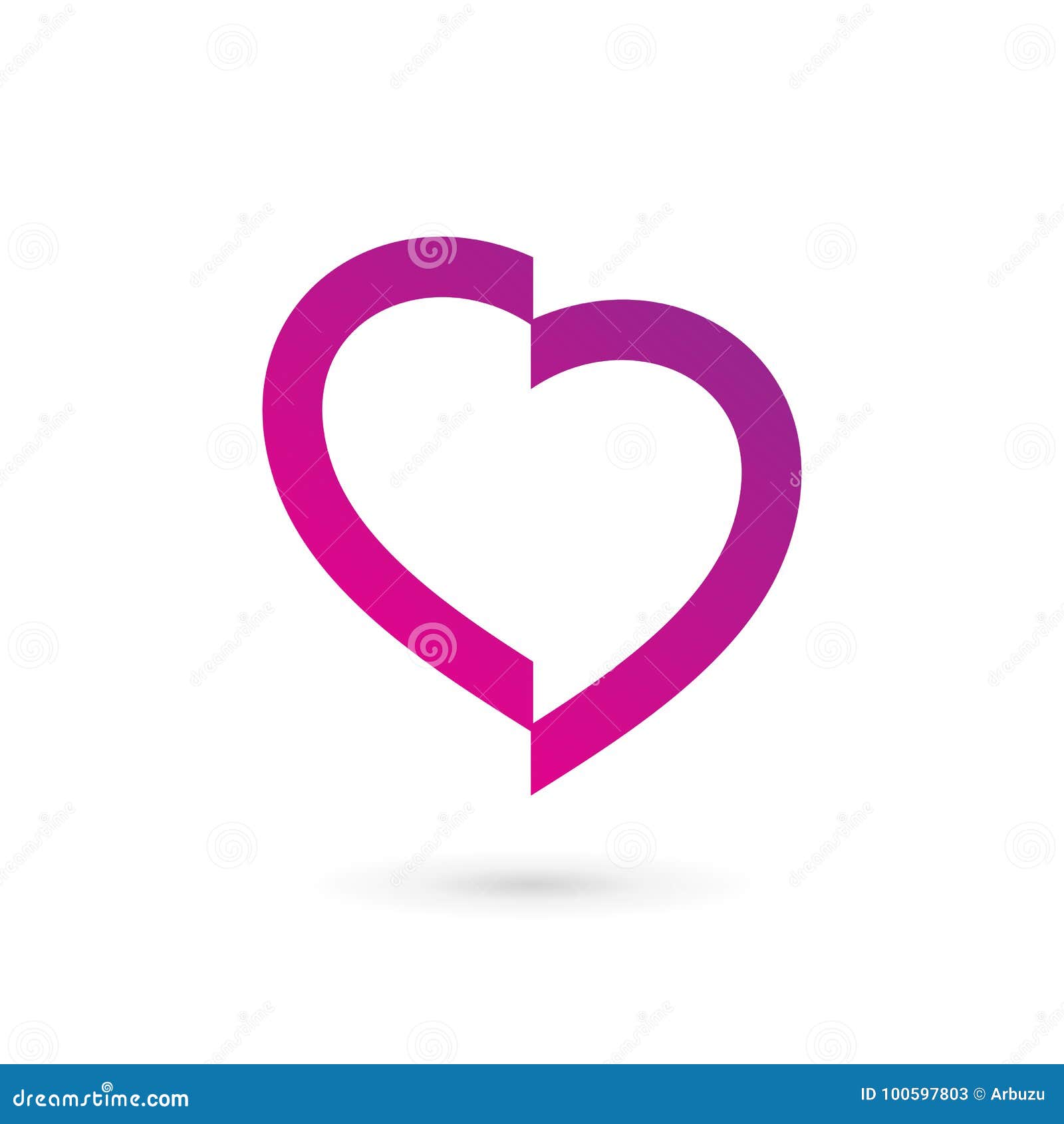 Heart Logo Icon Design Template Elements Stock Vector - Illustration of ...