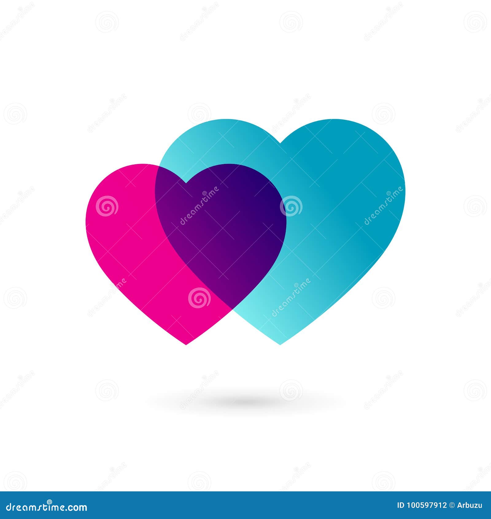 Heart Logo Icon Design Template Elements Stock Vector - Illustration of ...
