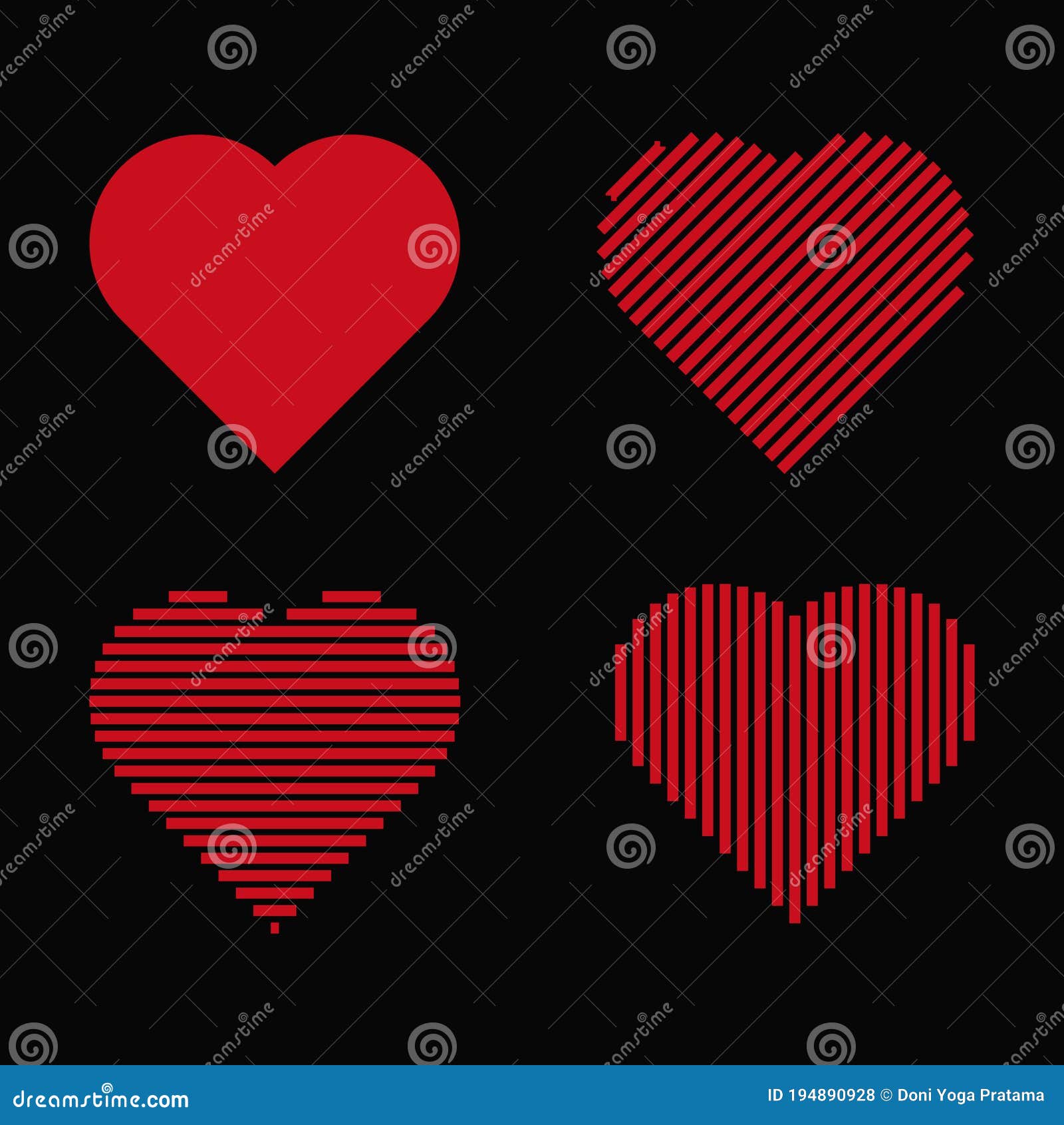 Heart Line stock vector. Illustration of celebration - 194890928